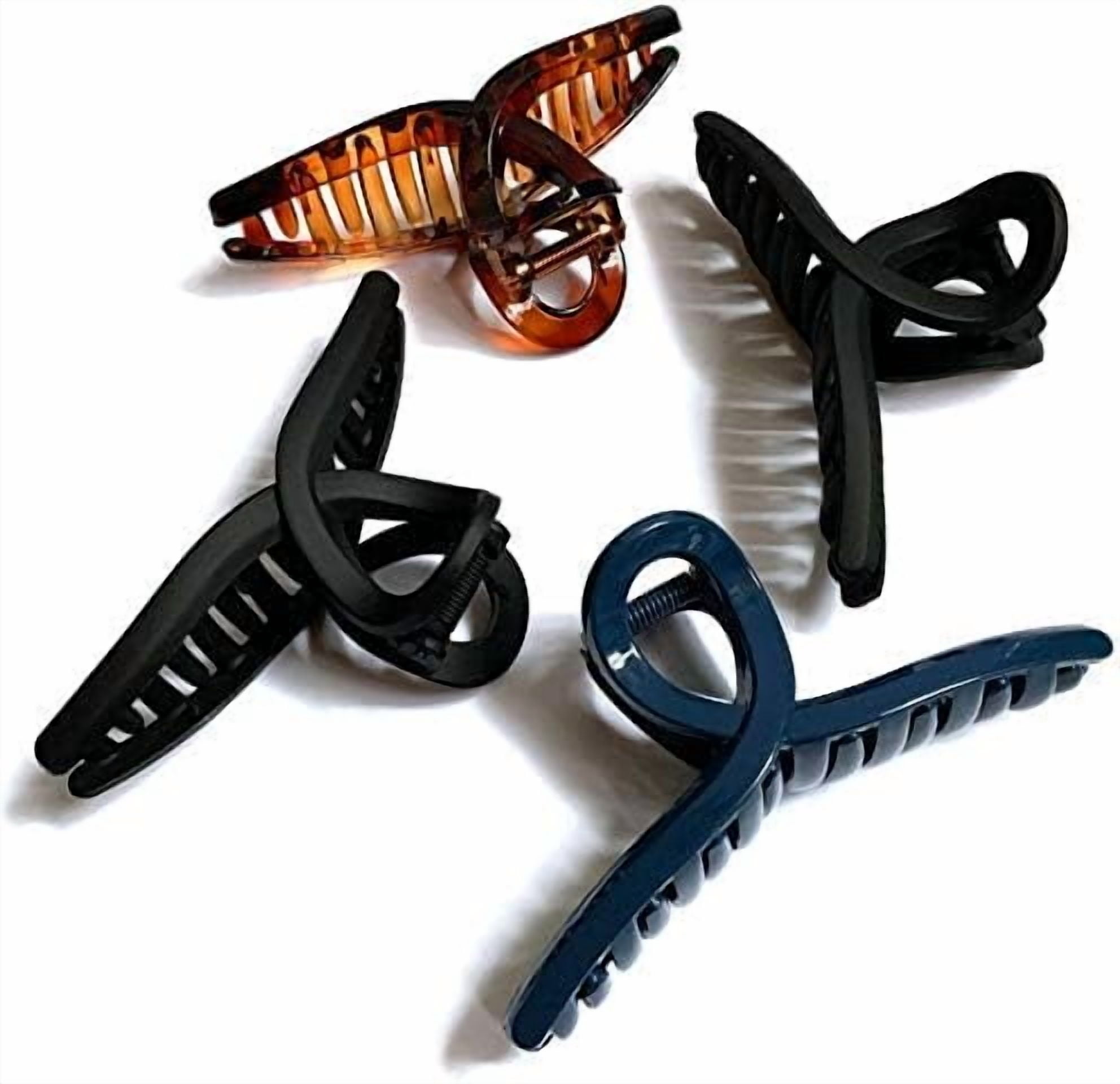 Hair Claw Clips Large 4 Inch No Slip Big Matte Shiny Butterfly Clip ...