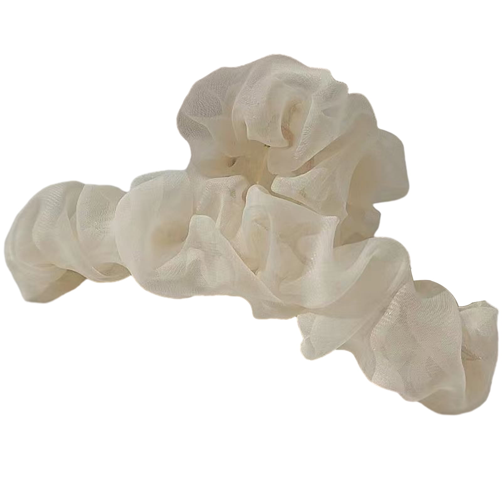 Hair Claw Crossing Teeth Spring Design Pleated Mesh Yarn Decor Large ...