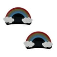 Hair Claw Two Pack Rainbow Acrylic Hair Claws Cute Clips for Women ...