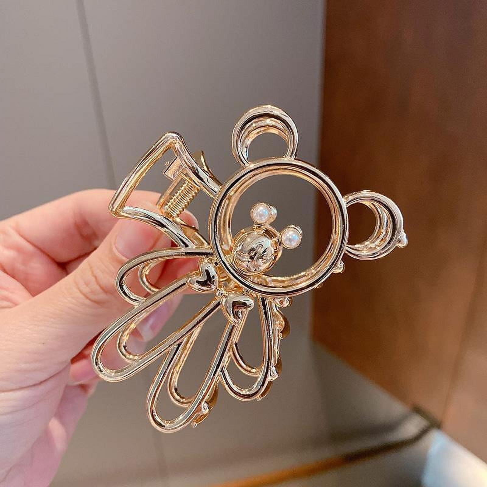 Hair Claws, Bear Hair Clips Barrettes Metal Simple Cute French Design ...