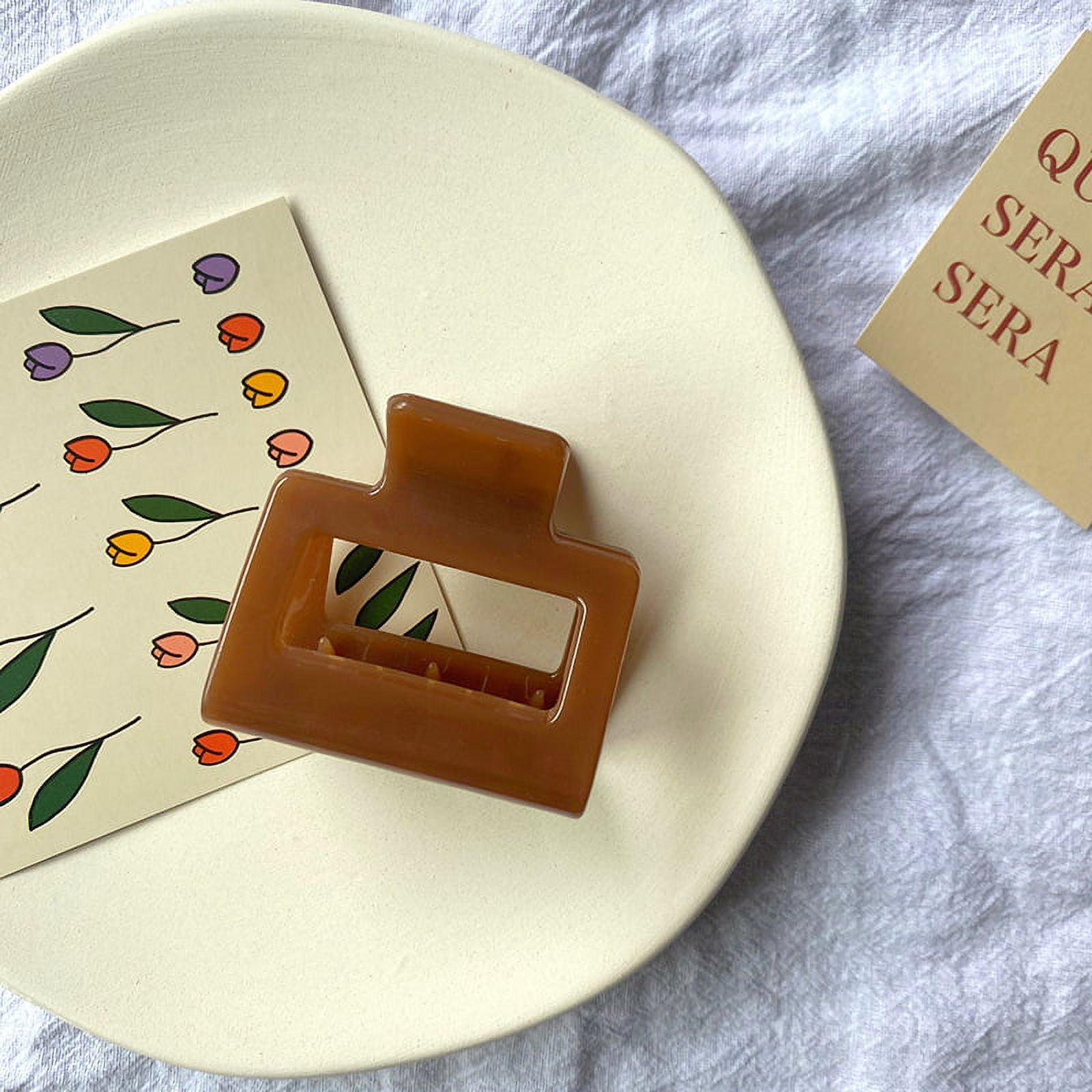 Hair Claws, Hair Clips Barrettes Acrylic Simple Cute French Design Hair ...