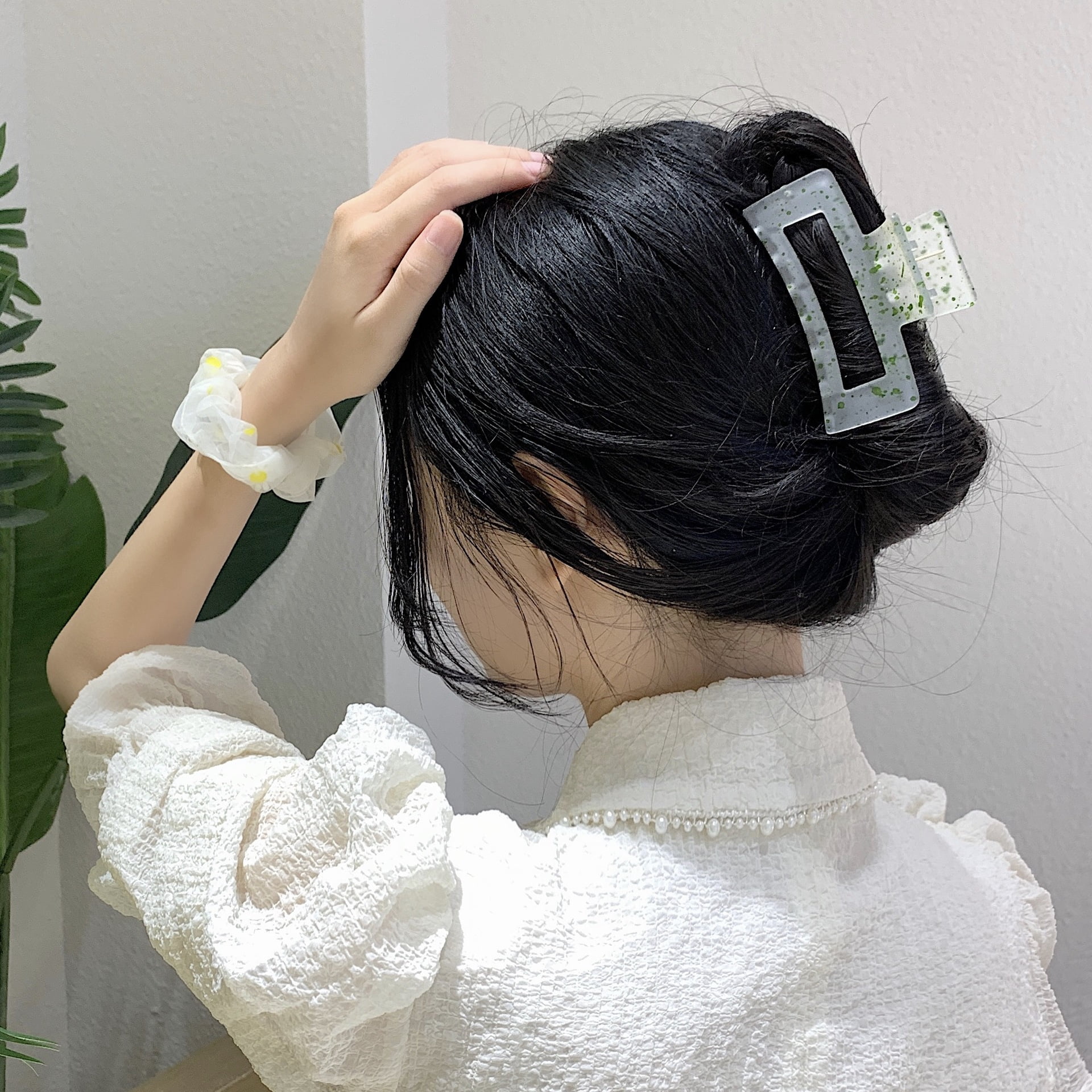 Hair Claws, Hair Clips Barrettes Acrylic Simple Matte Cute Rhinestone ...