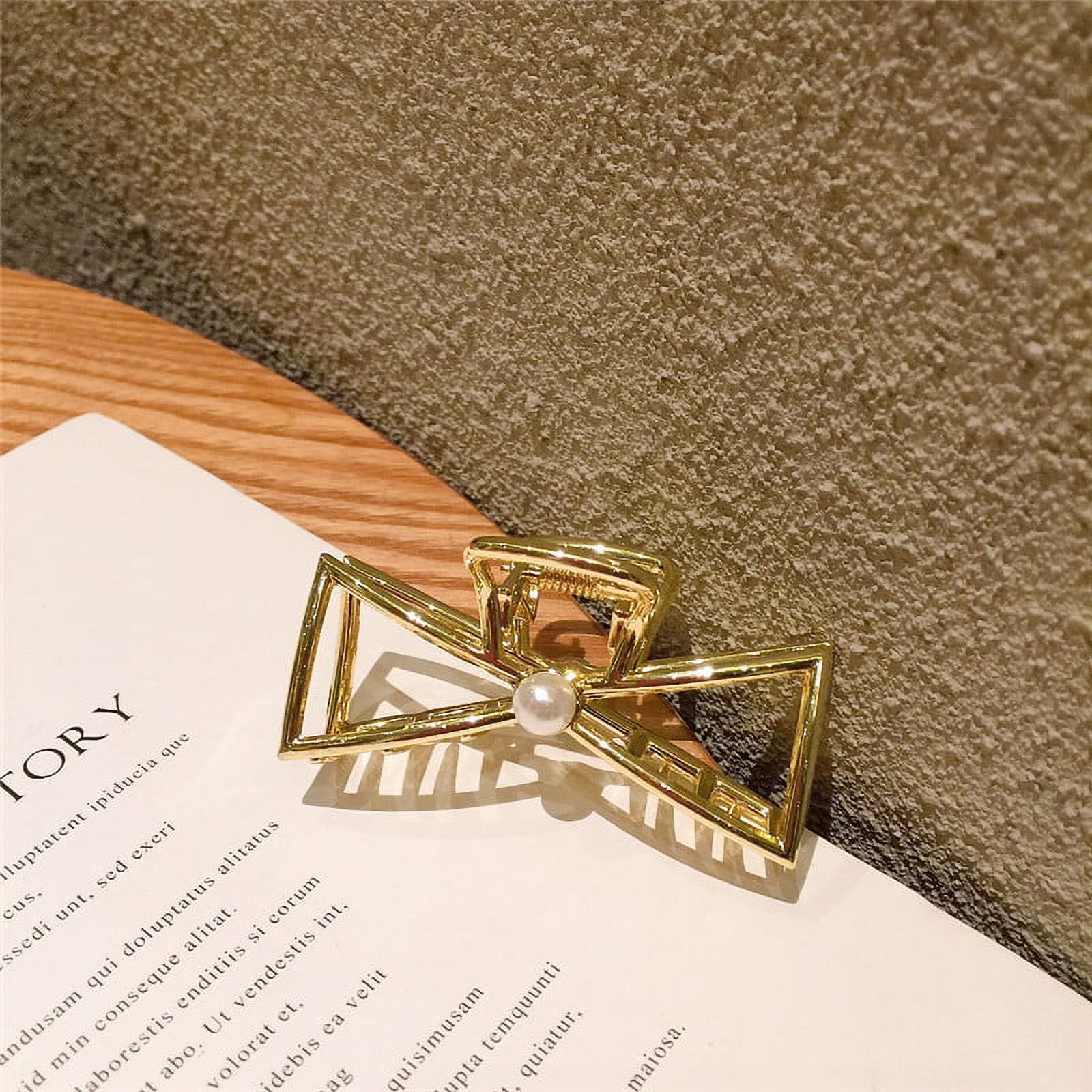 Hair Claws, Hair Clips Barrettes Cute Gold French Design Hair Pins ...