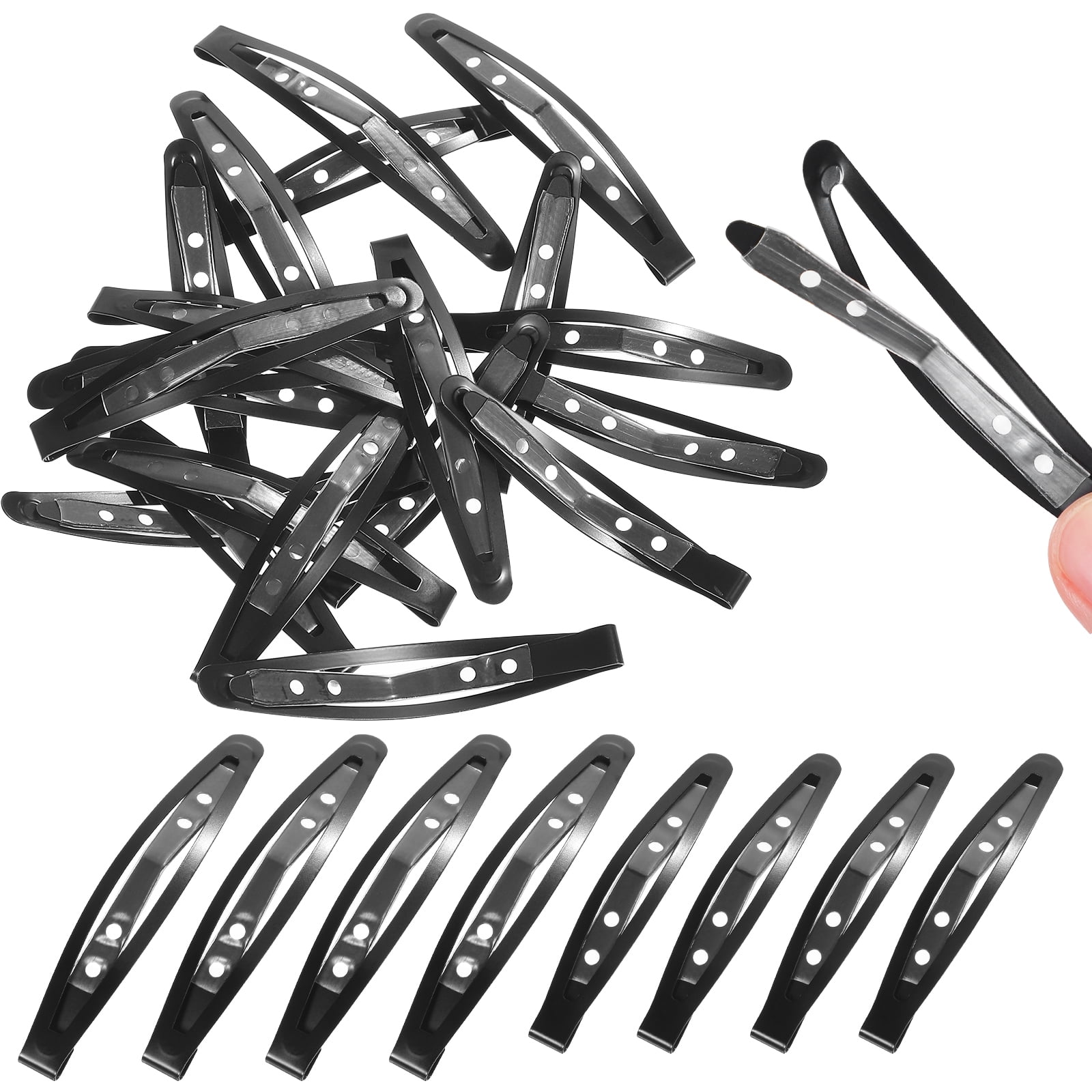 Hair Clip Set 20 Pcs Women Headpieces Metal Barrettes Flat Clips Claw ...