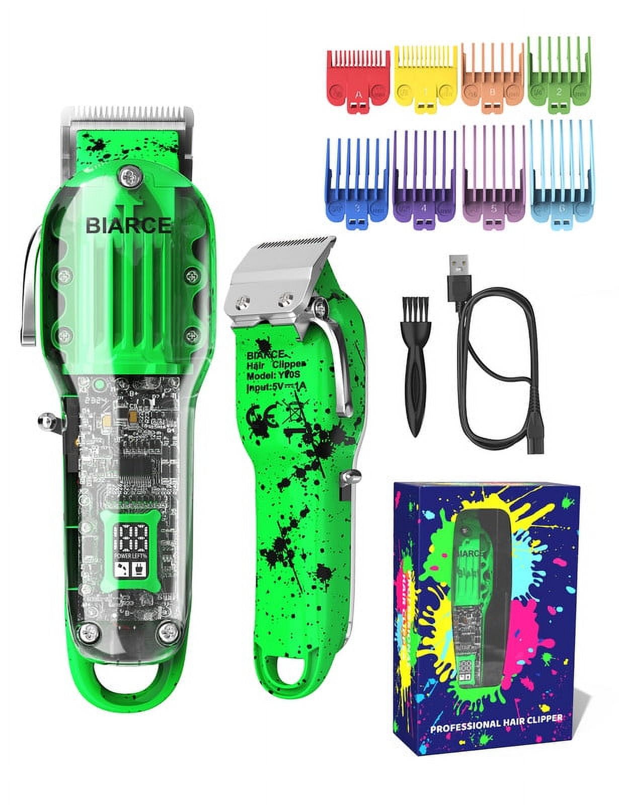 BIARCE Men's Cordless Hair Clipper with LED Display, Adjustable Blade ...