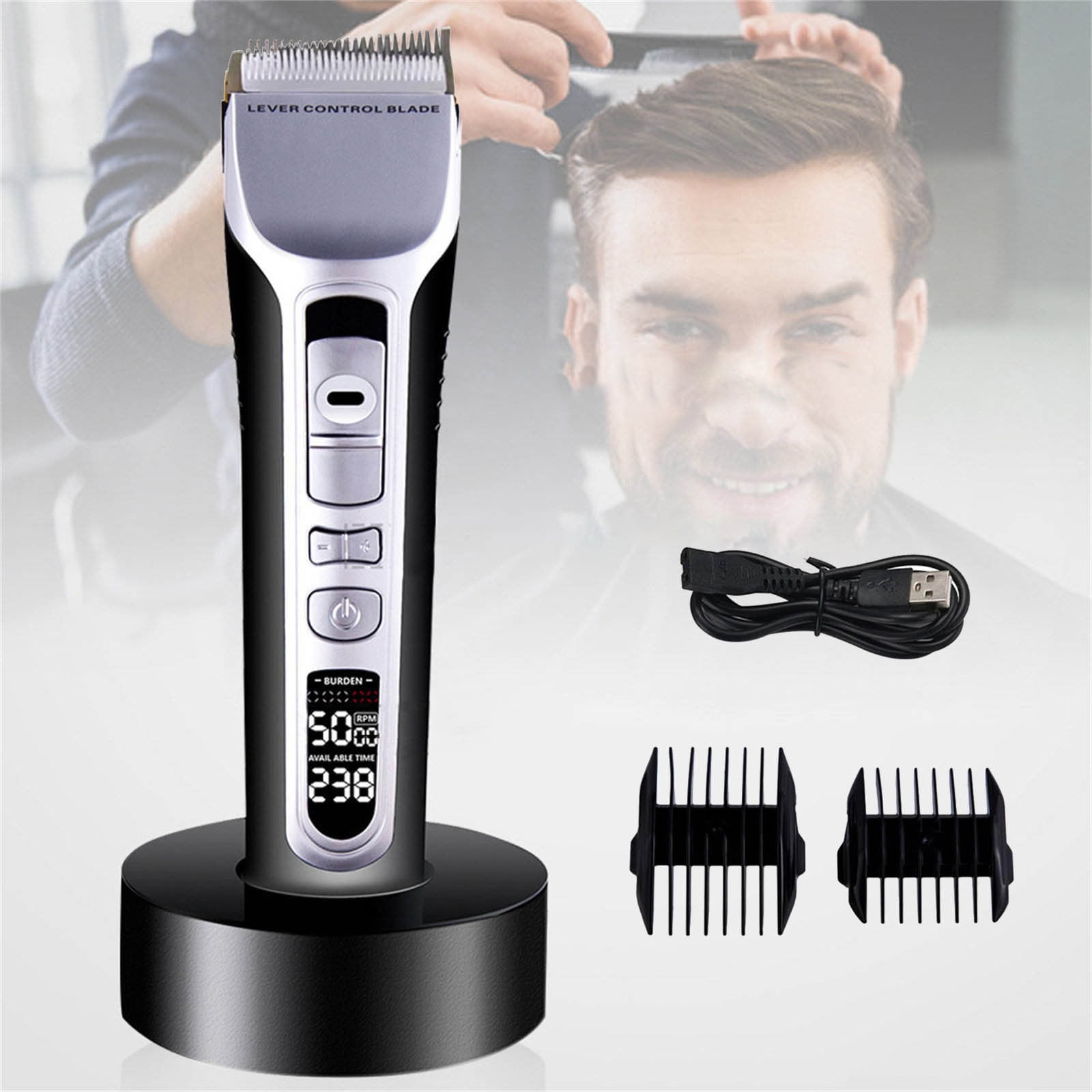 Hair Clipper for Men | Electric Hair Trimmer with Self-Sharpening ...