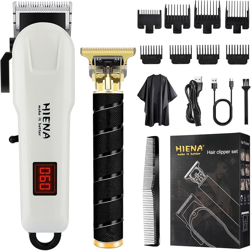 Hair Clipper and Trimmer Set Professional Cordless Hair Clipper for Men ...