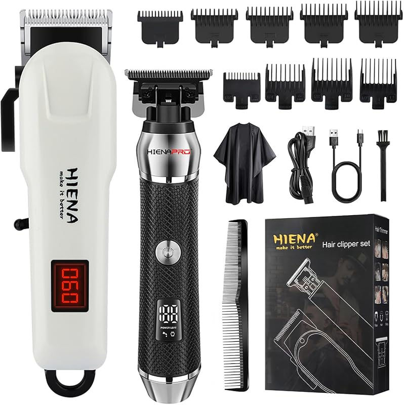 Hair Clipper and Trimmer Set Professional Cordless Hair Clipper for Men ...