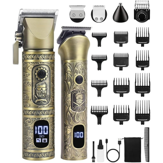 Hair Clippers for Men Professional with Beard Trimmer, Barber Clippers ...