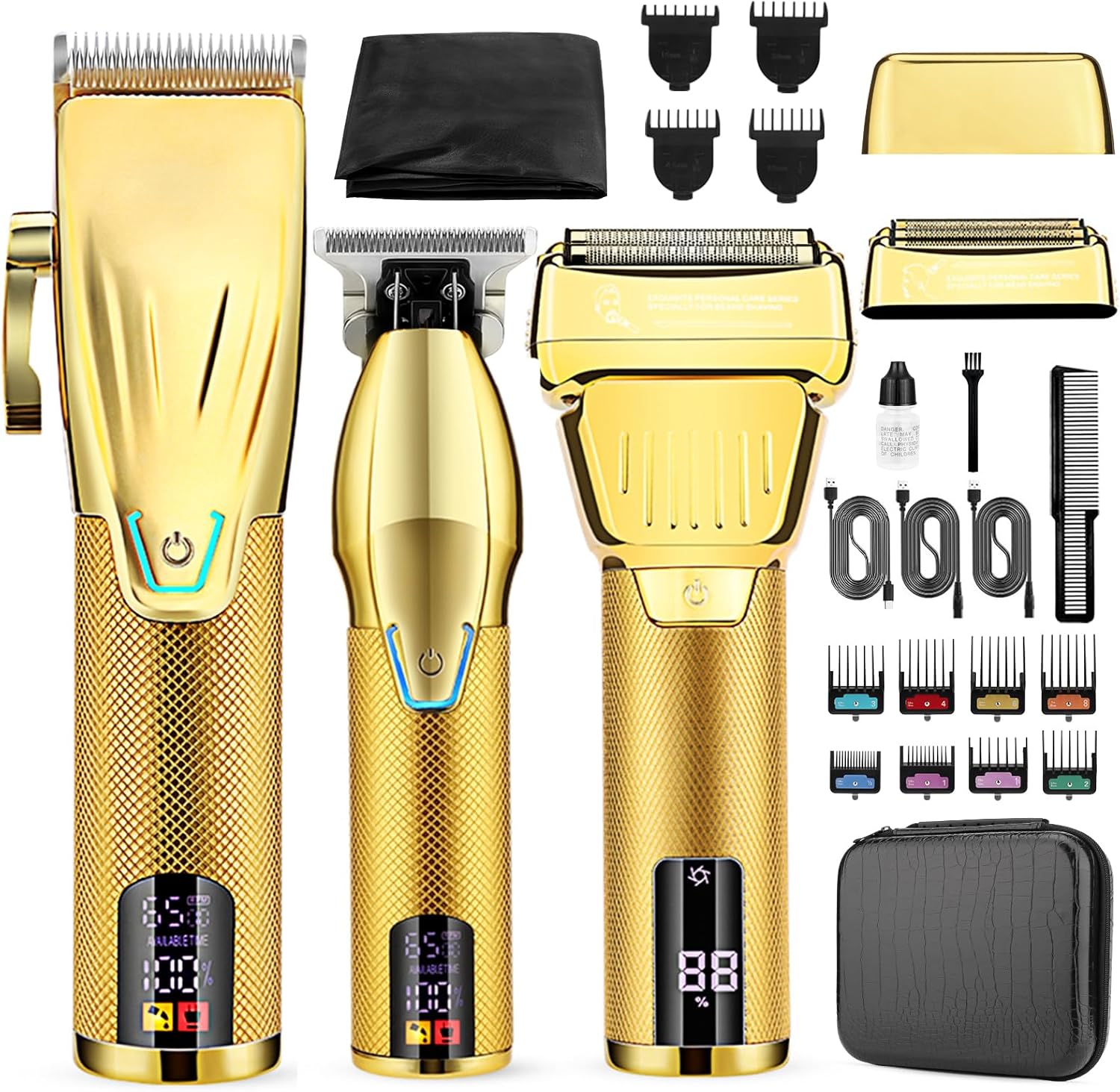 Hair Clippers for Men Professional，Clippers and T-Blade Trimmers Set ...
