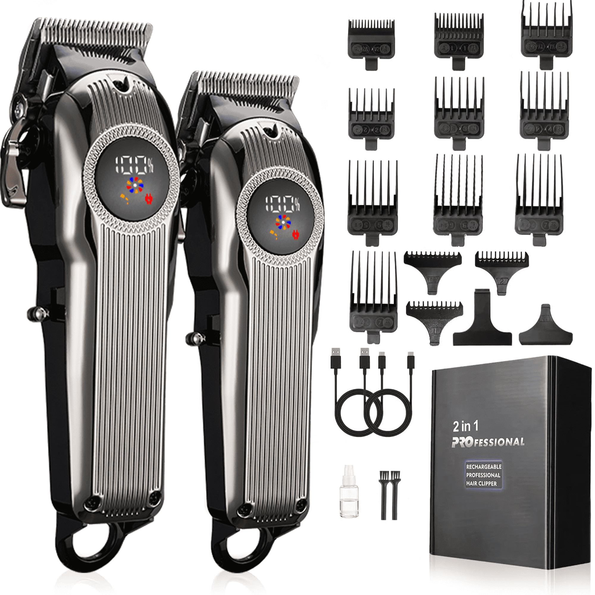 Hair Clippers for Men, LAVERNER Cordless Clippers and Trimmers Set ...