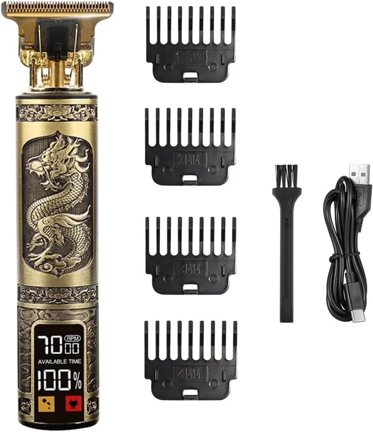 Hair Clippers for Men, Professional Hair Trimmer Barber Cordless Zero ...