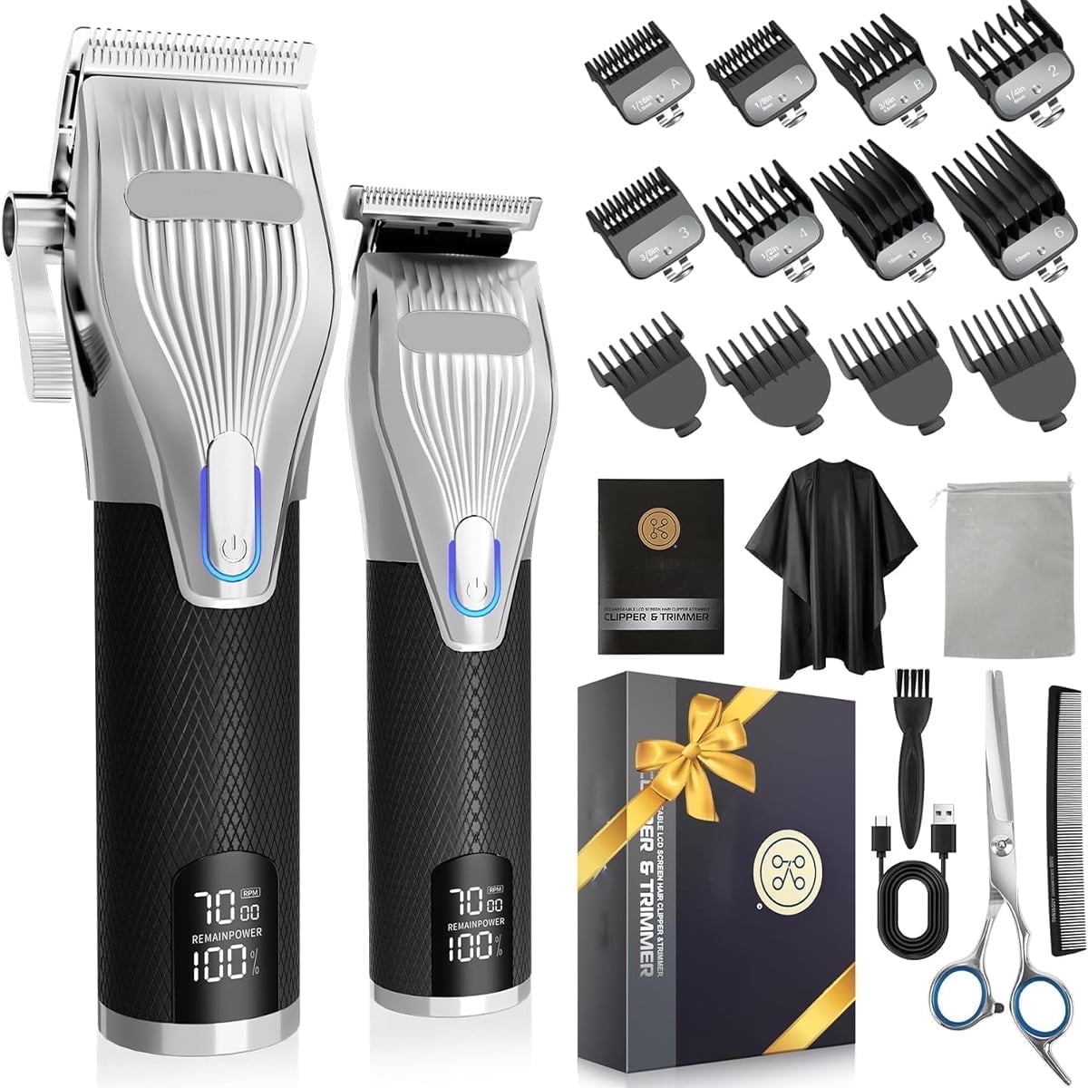 Hair Clippers Professional Cordless for Men, Barber Clippers for Hair ...