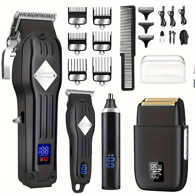 Hair Clippers Professional Cordless For Men, Electric Foil Shavers ...