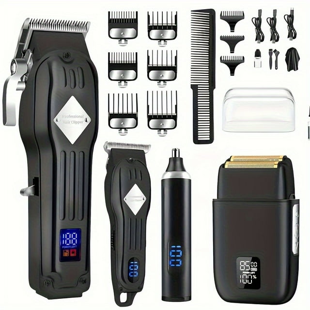 Hair Clippers Professional Cordless For Men, Electric Foil Shavers ...