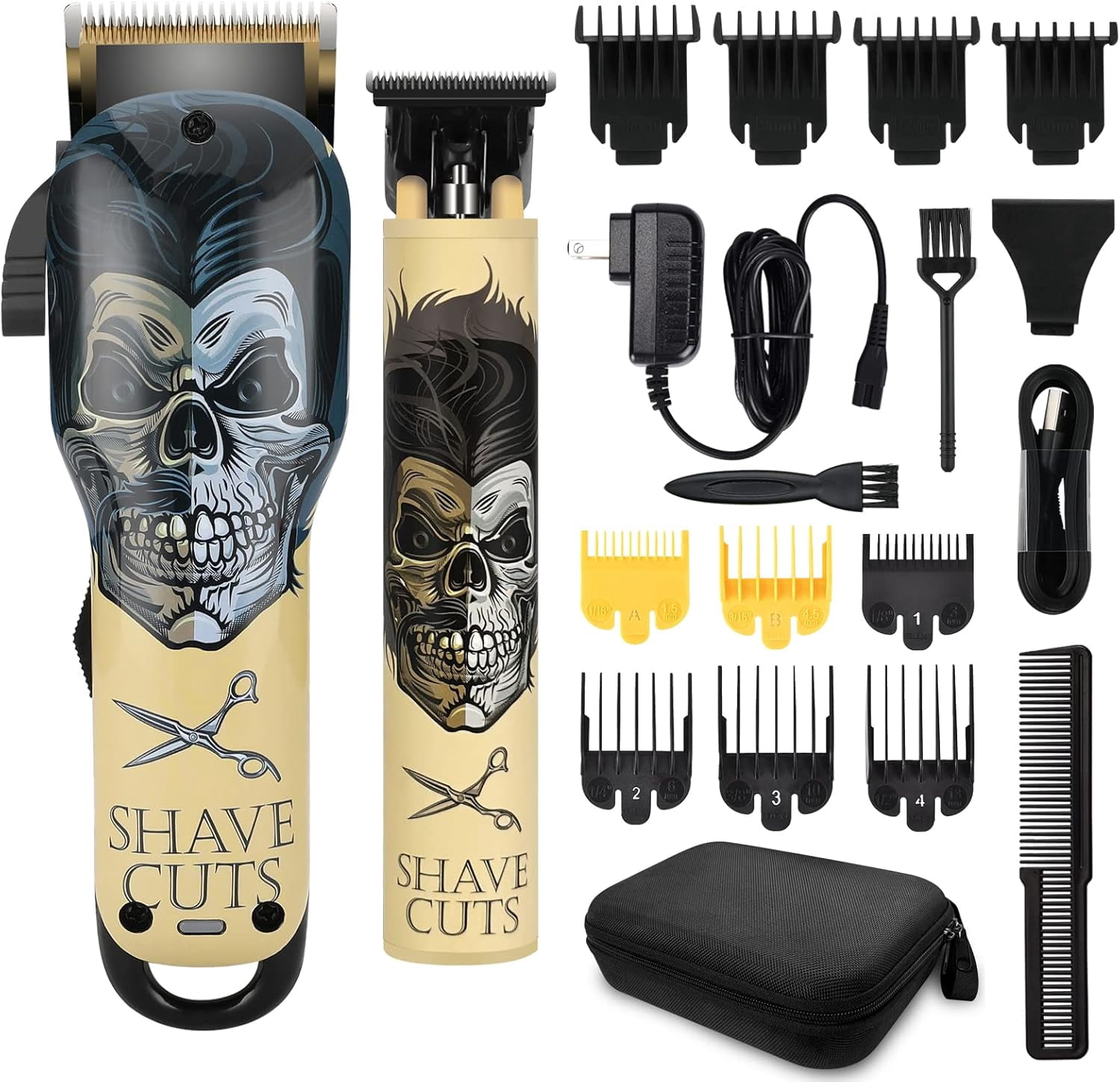 Hair Clippers & Trimmer Ceramic T-Blade Cordless Haircut Sets ...