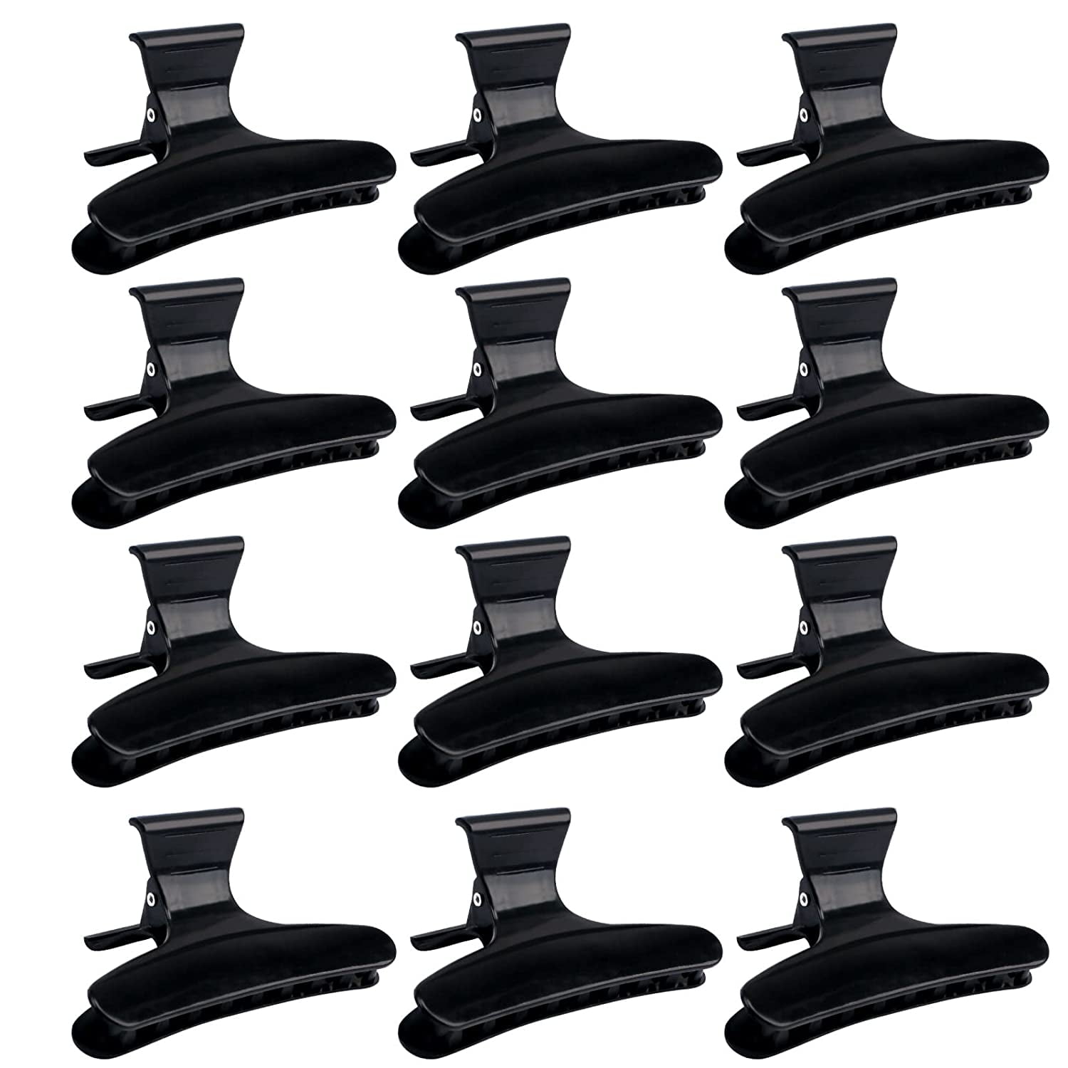 Hair Clips for Styling Sectioning 12 Pack Black Butterfly Hair Clips ...