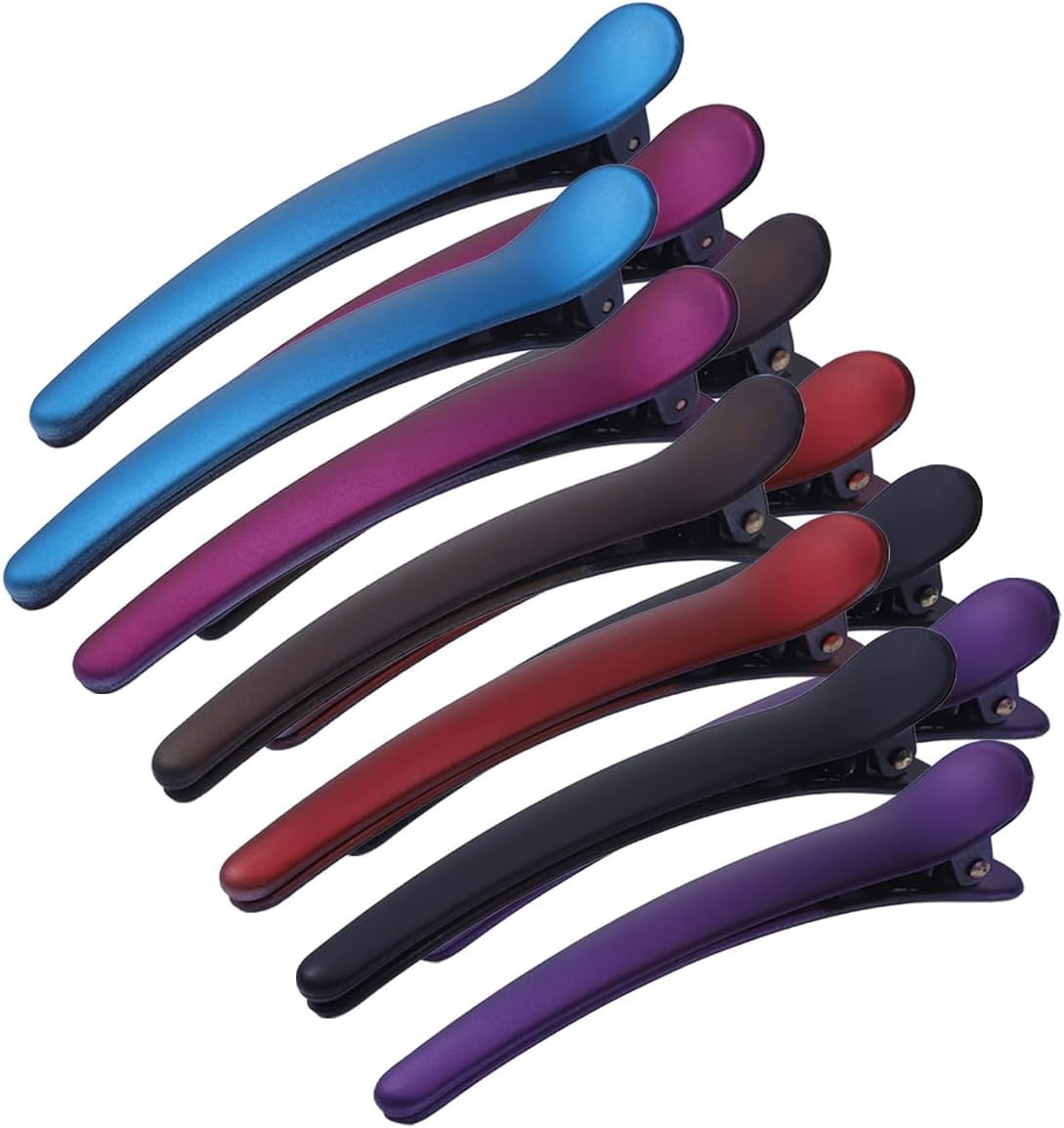 Hair Clips for Styling Salon Sectioning Non-Slip Colorful Plastic ...