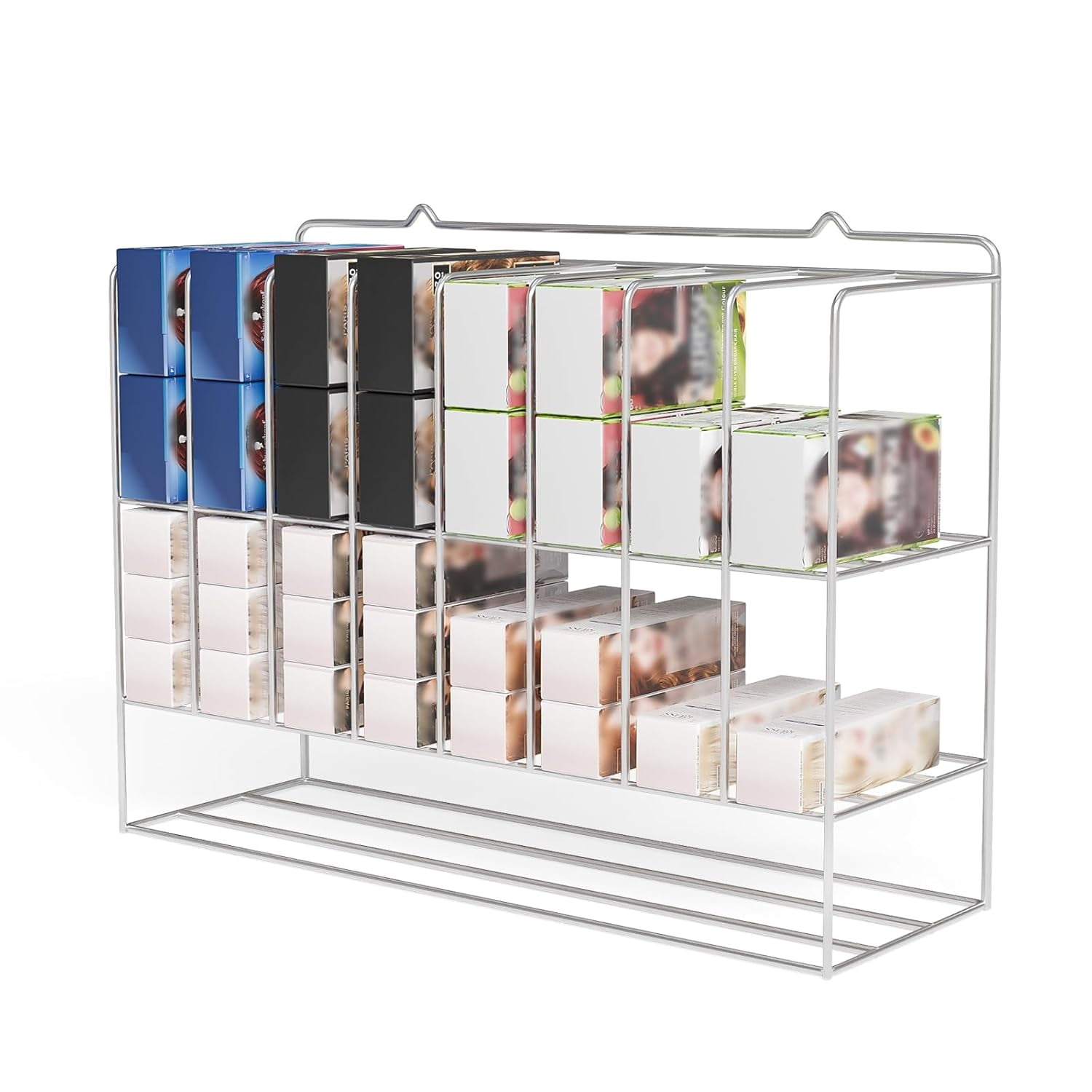 Hair Color Organizer Rack, 2 Tiers Hair Color Display Rack, Metal Salon ...