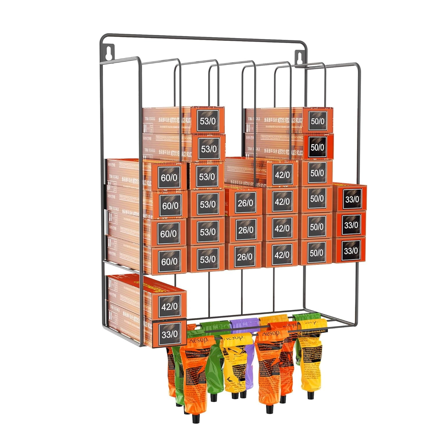 Hair Color Organizer, Salon Hair Color Tube Storage Rack, Hair Color ...