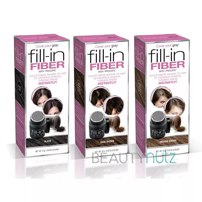 Hair Color Pro Fill-In Fibers 12g (Black) - Walmart.com
