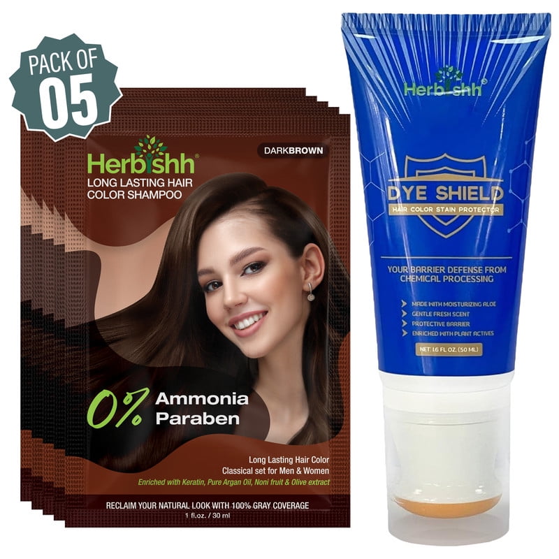 Hair Color Shampoo – Pack of 5 – 3-in-1 Dye, Conditioner & Cleanser ...