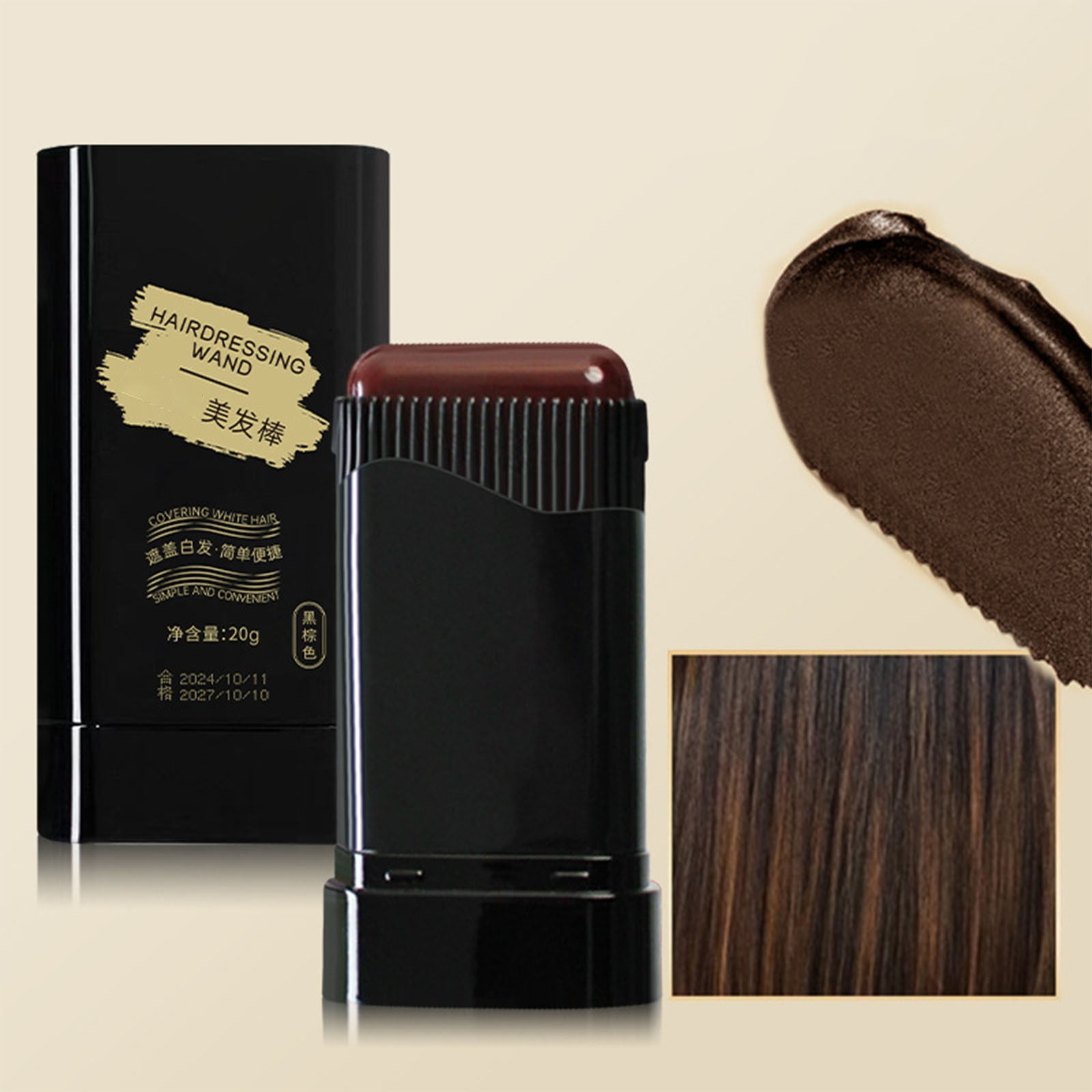 Hair Color Stick, Hair Dye Stick, Touch up Comb 2 in 1, Portable Hair ...