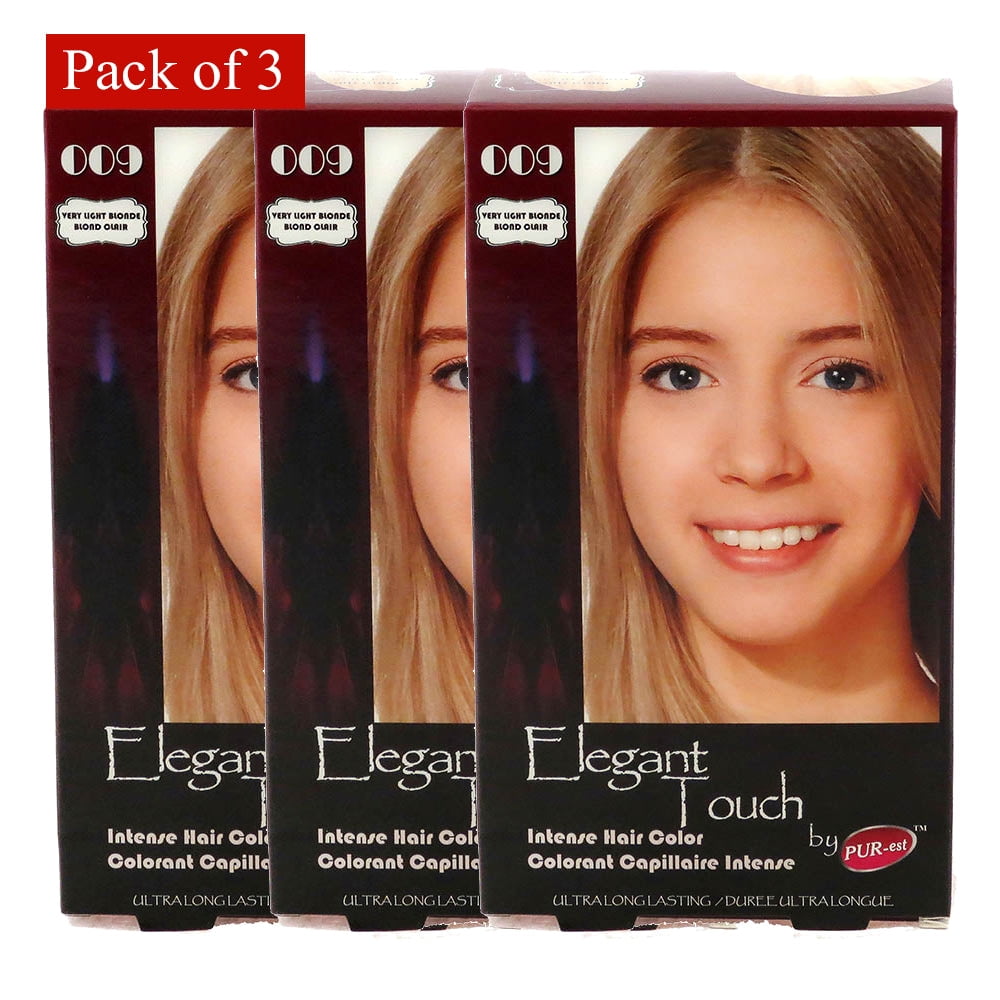 Hair Color Very Light Brown #009 Elegant Touch By PUR-Est (Pack of 3 ...