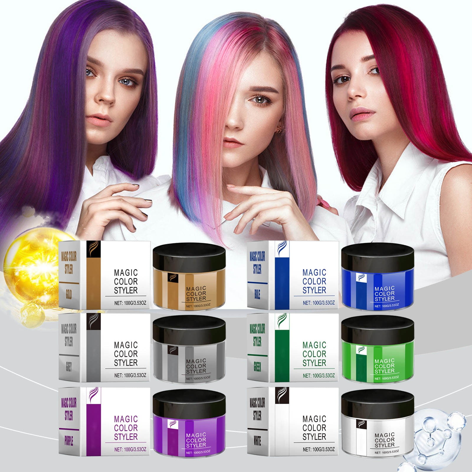 Hair Color Wax for Temporary Hair Color Change | Long-Lasting Natural ...
