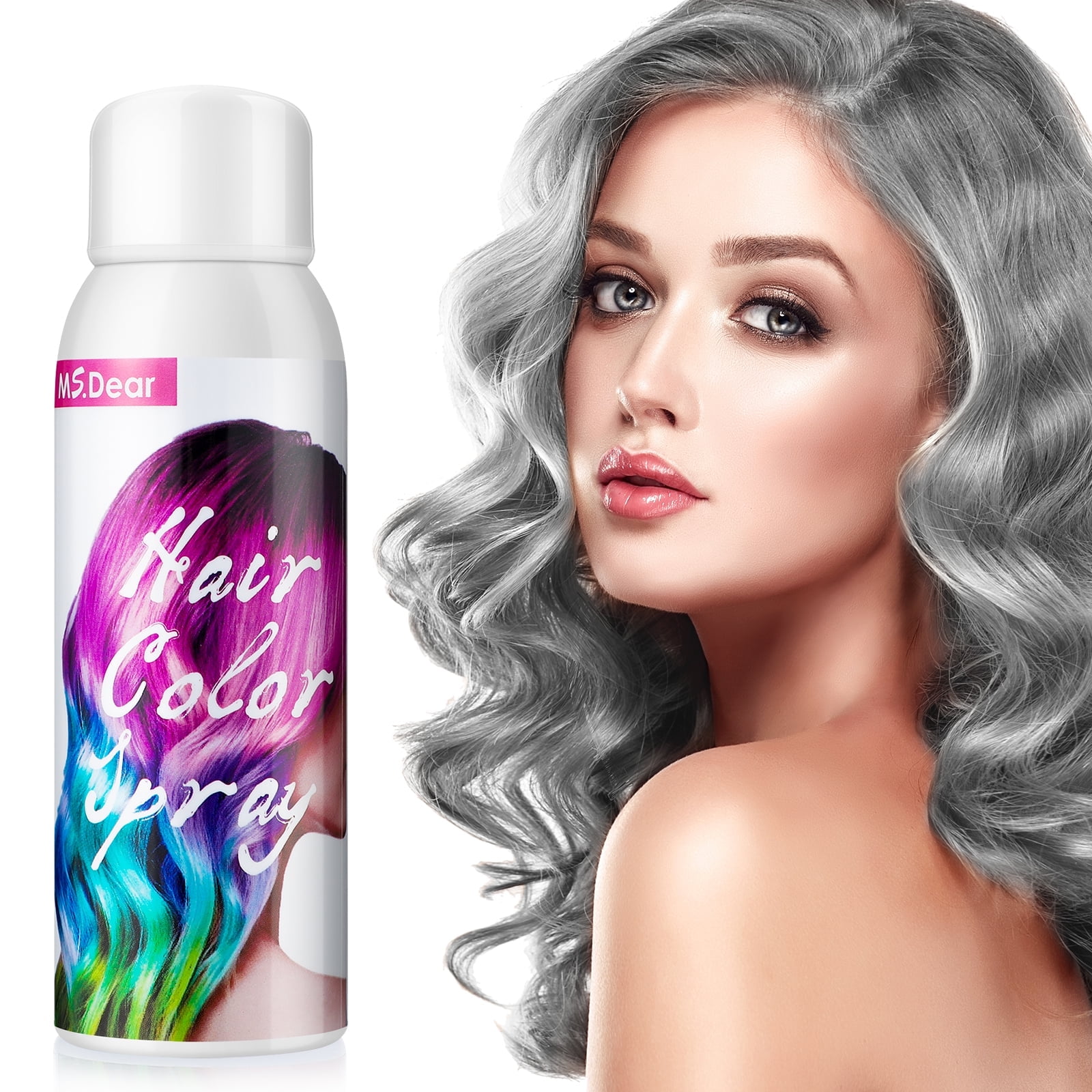 Hair Colour Spray, Gray Temporary Hair Color Spray One Time Hair Dye Hair spray, Hurtless, Fast ...