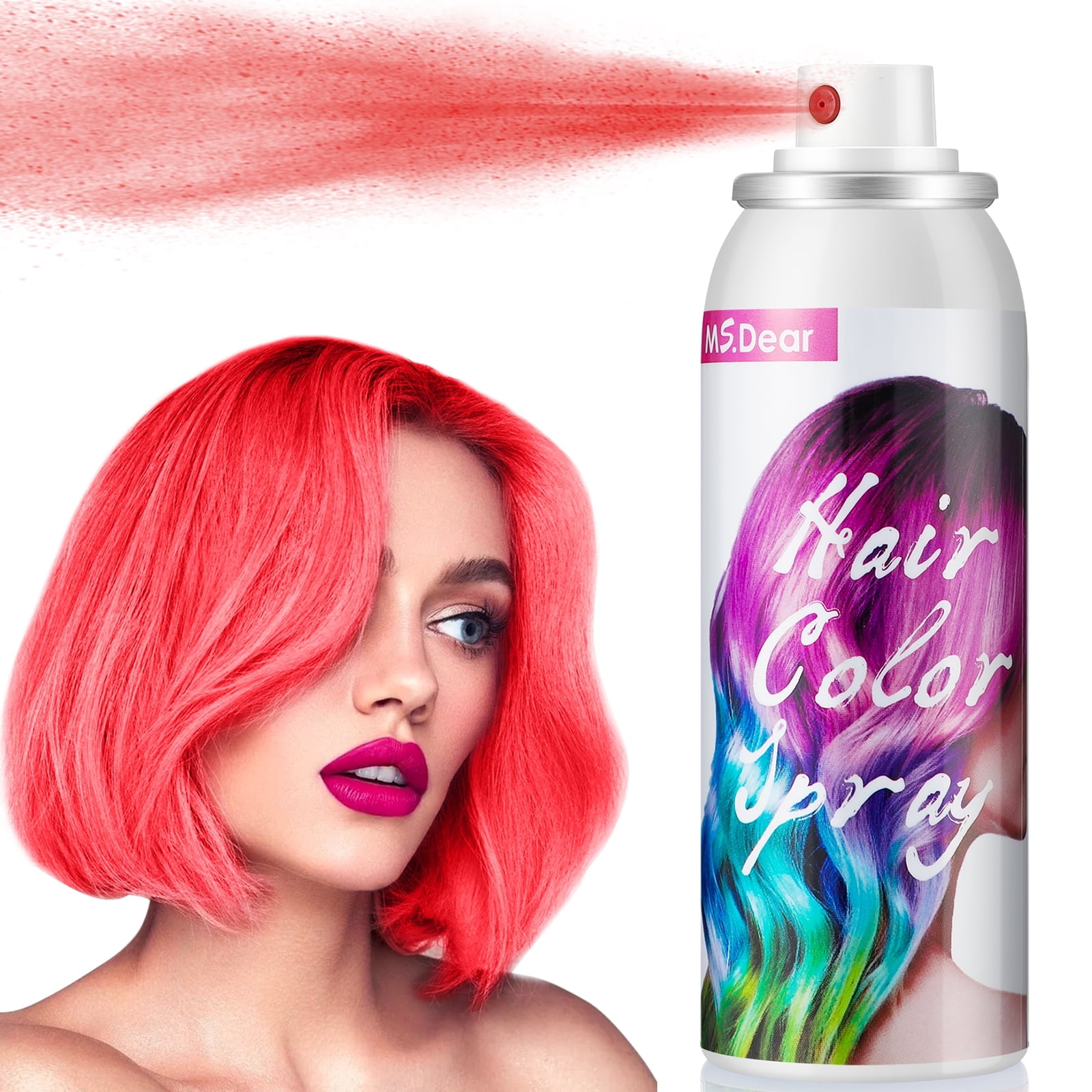 Hair Colour Spray, Red Temporary Hair Color Spray One Time Hair Dye ...