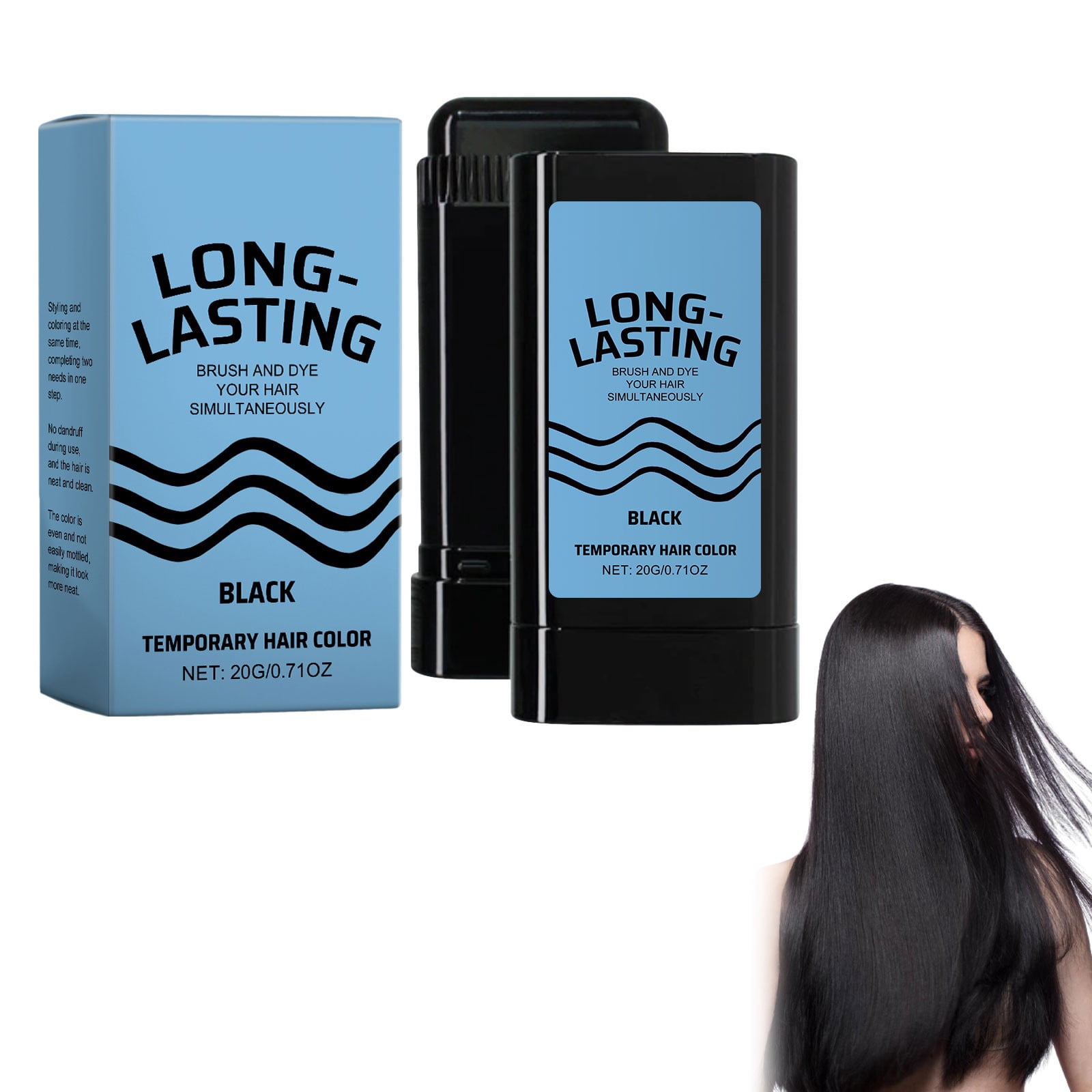 Hair Colour Stick, Hair Dye Jam, 20 g Grey Cover Deck, Waterproof Scalp ...