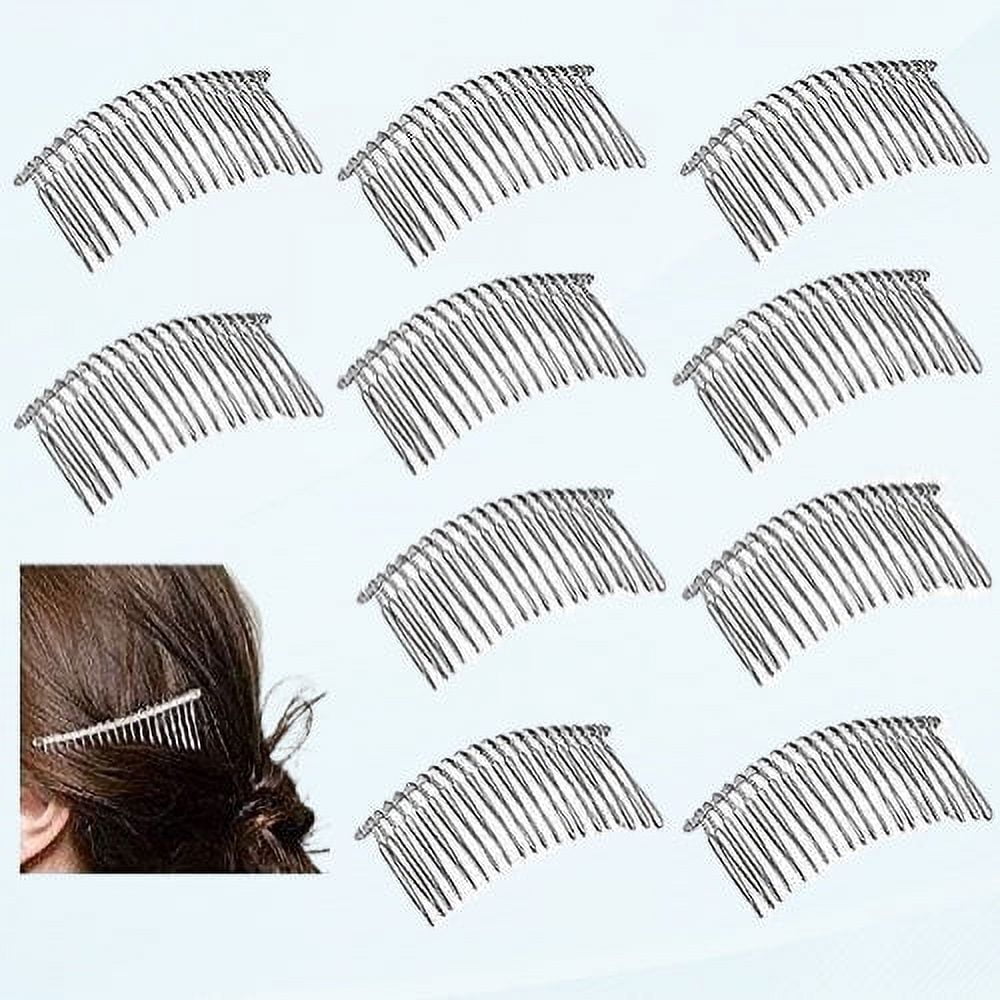 Hair Comb 10pcs 20 Teeth Fancy DIY Metal Wire Hair Clip Comb Metal Wire ...