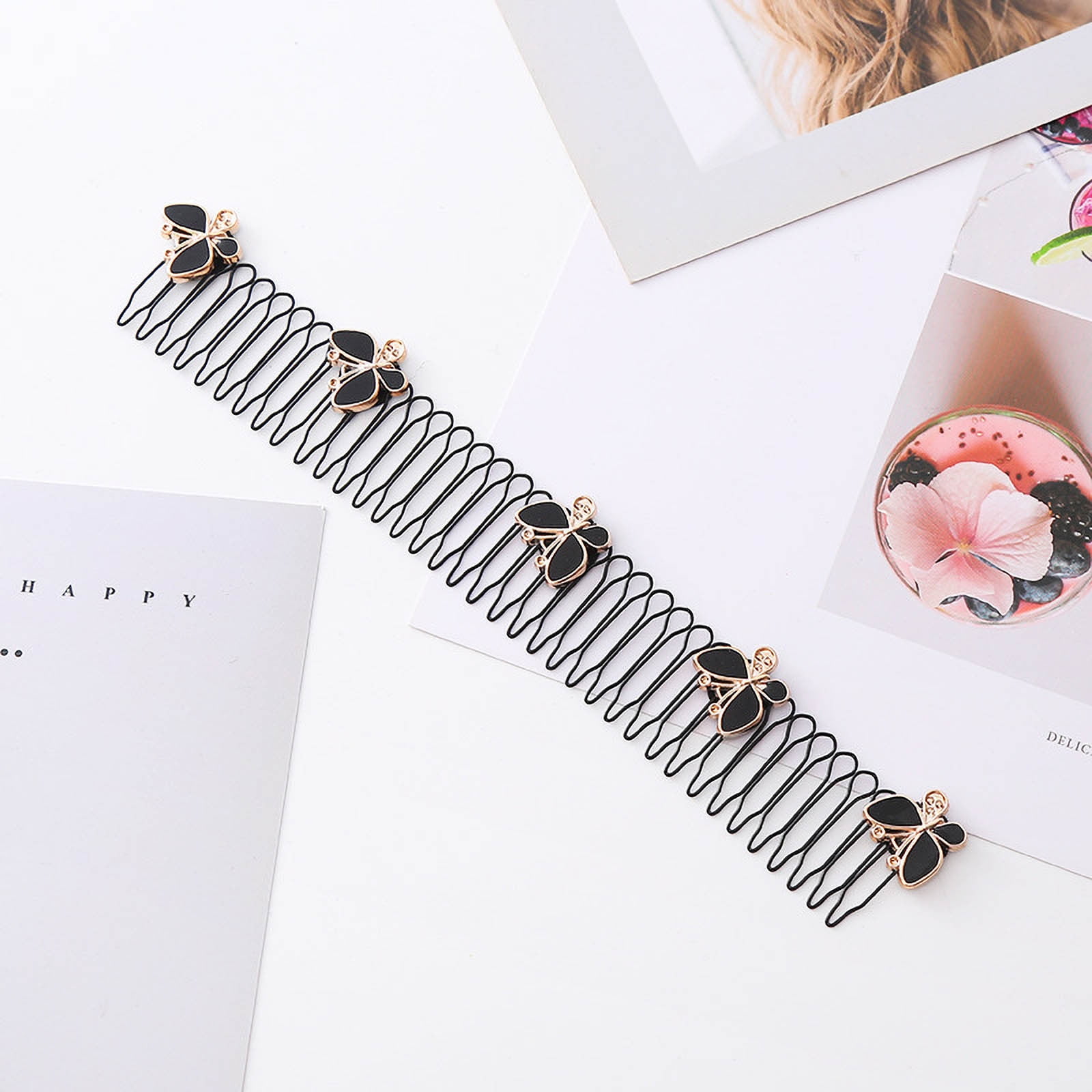 Hair Comb Organizer | Pearl Flower Design | Multi-Function Hair Accessory - Broken Hair Control ...