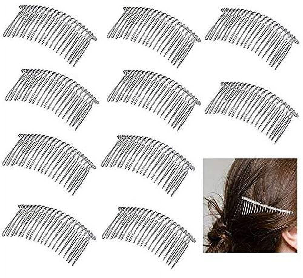 Hair Combs,10 pieces 20 Teeth Fancy DIY Metal Wire Hair Clip Combs ...