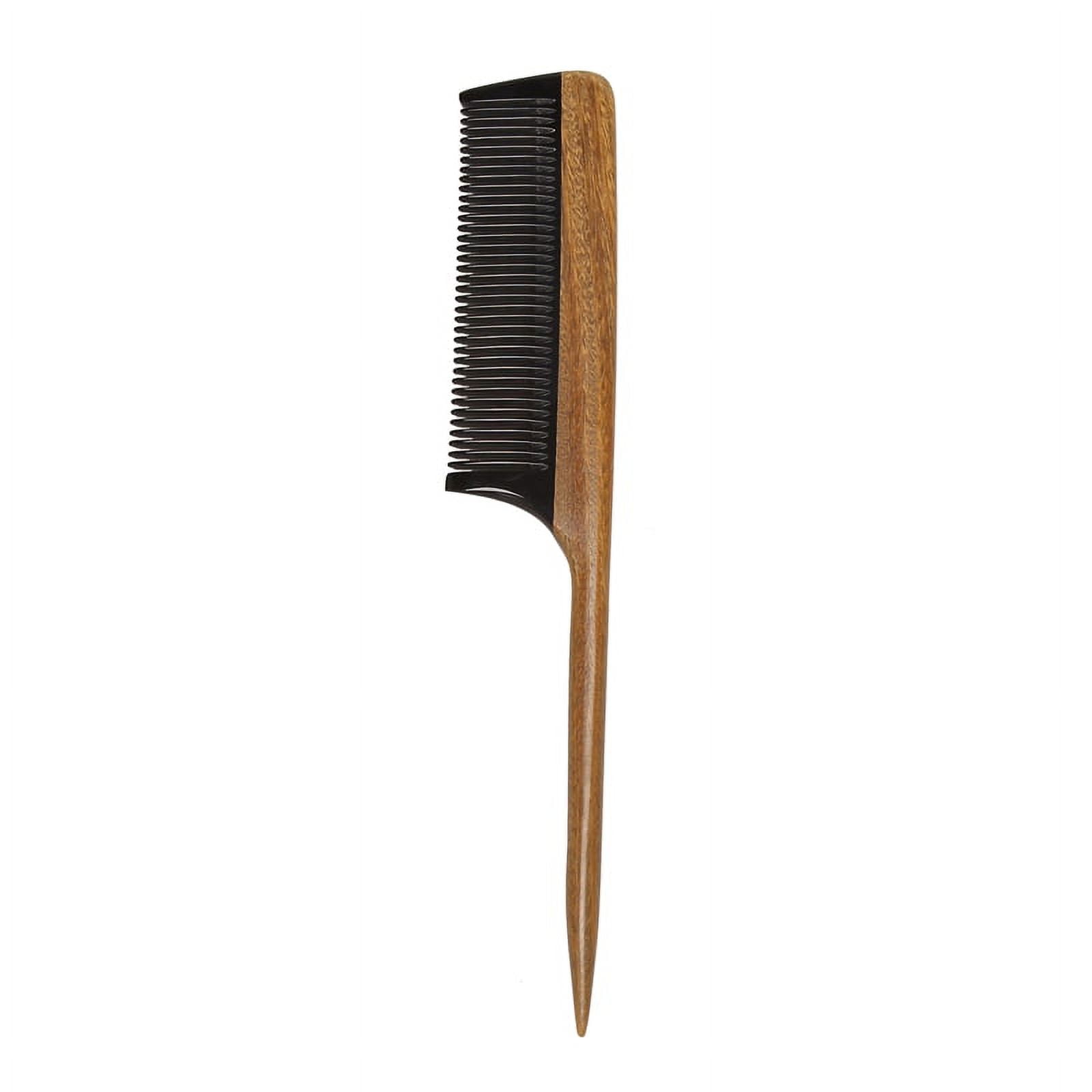 Hair Combs -Natural Fine Tooth Wooden Tail Comb - No Static Purple ...