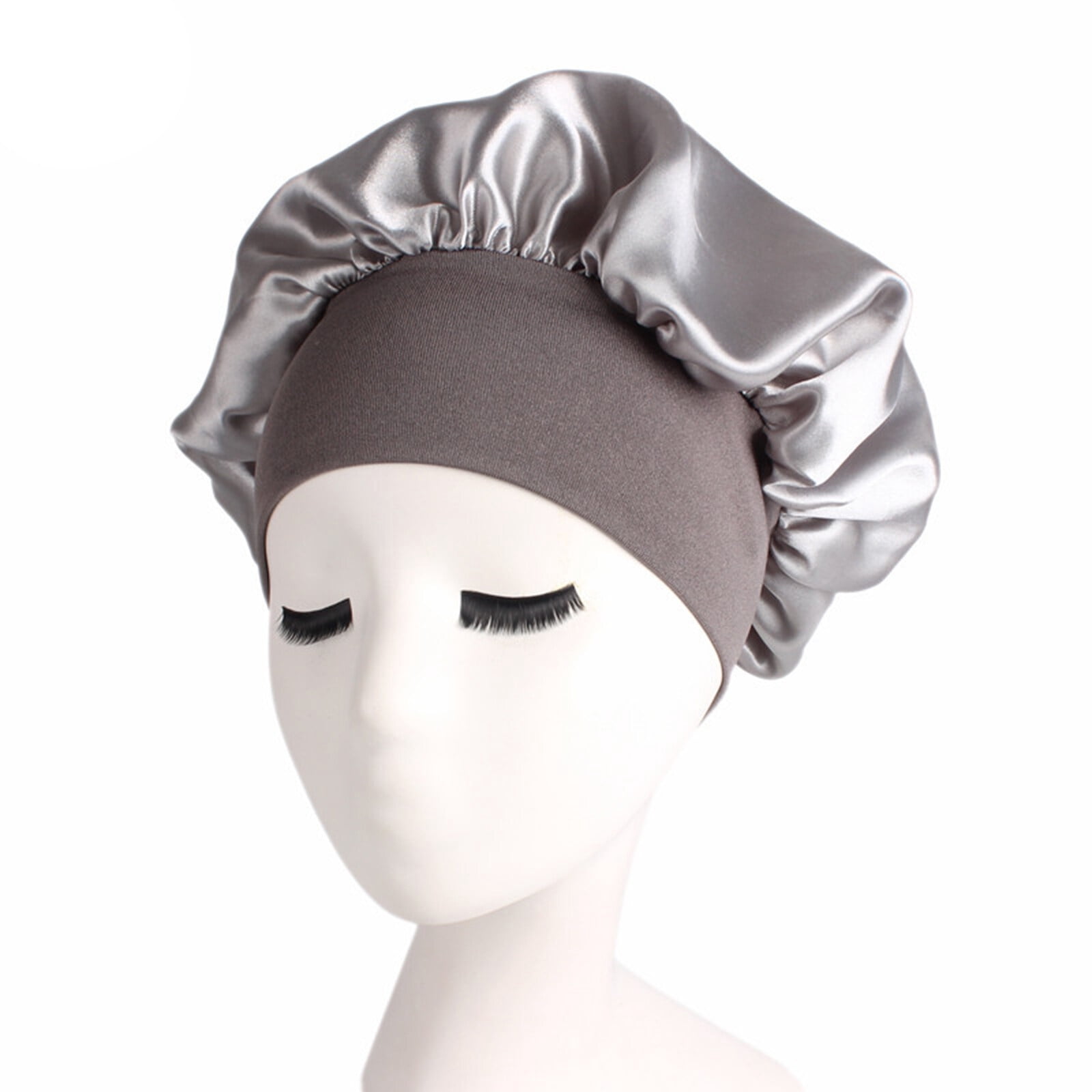Hair Cover Bonnet Sleep Cap Wide Head Band Sleep Cap Hat for Night ...