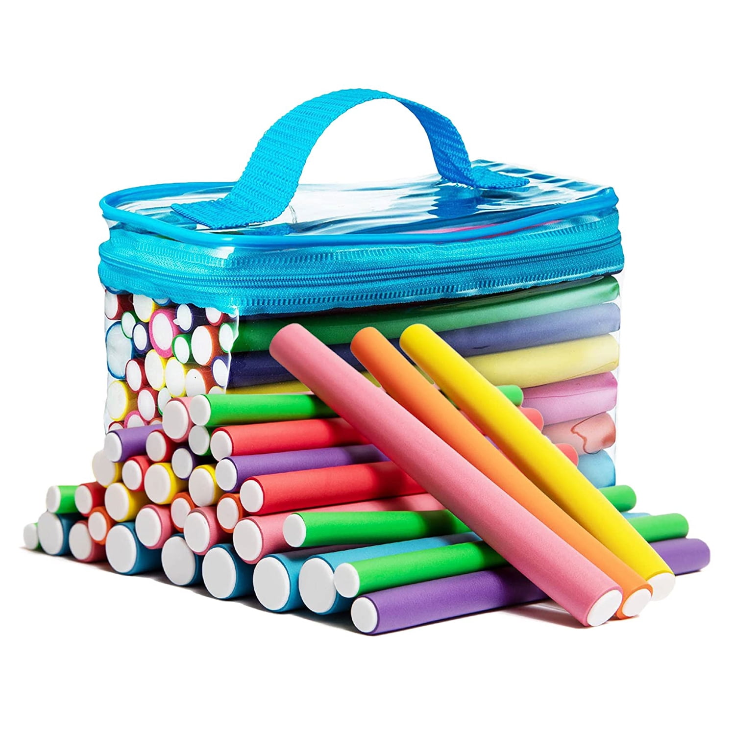 Hair Curlers Rollers Salon Heatless Flexible Hair Rollers Soft Foam ...