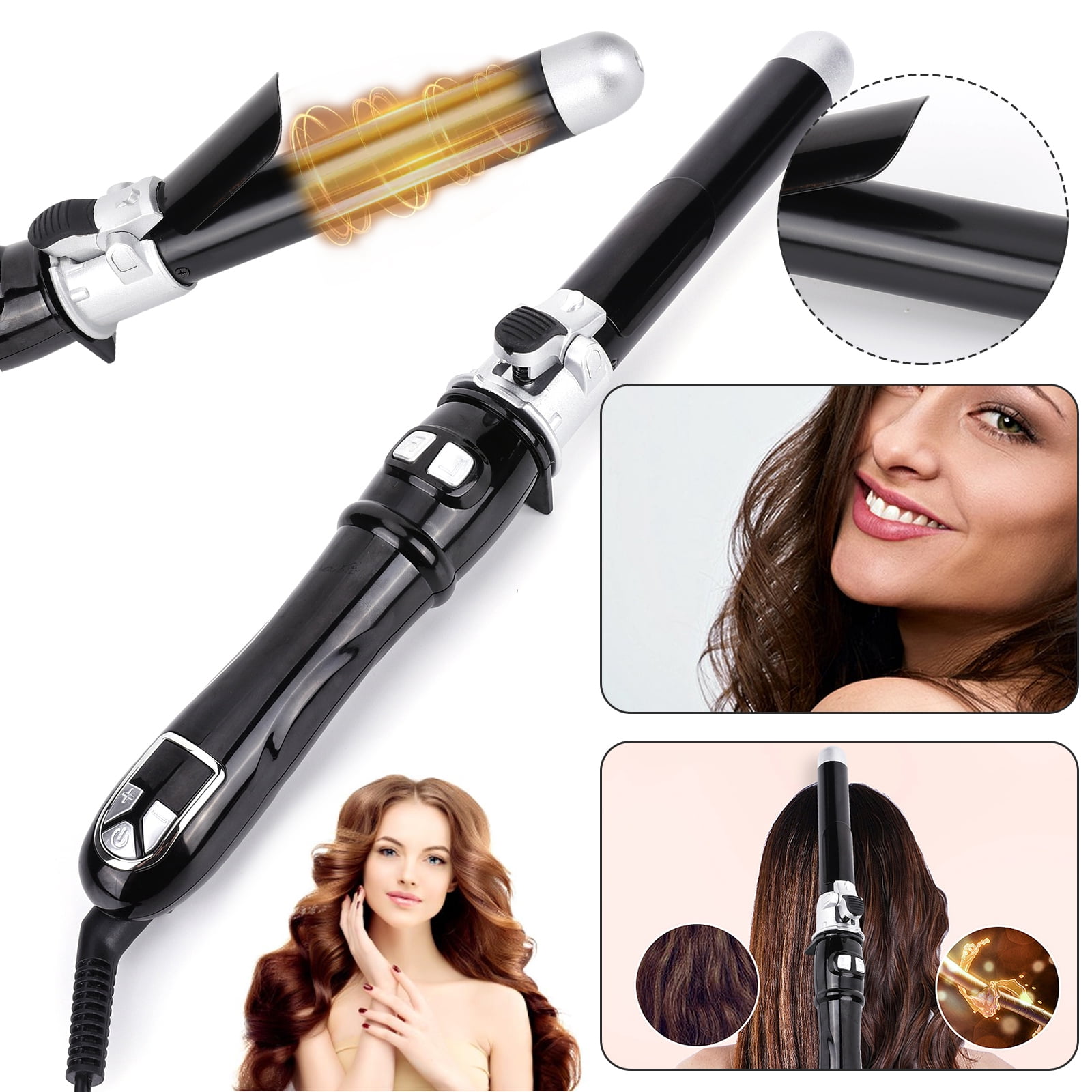 Hair Curling Iron Portable Automatic Curling Iron Fast Heating Rotating ...