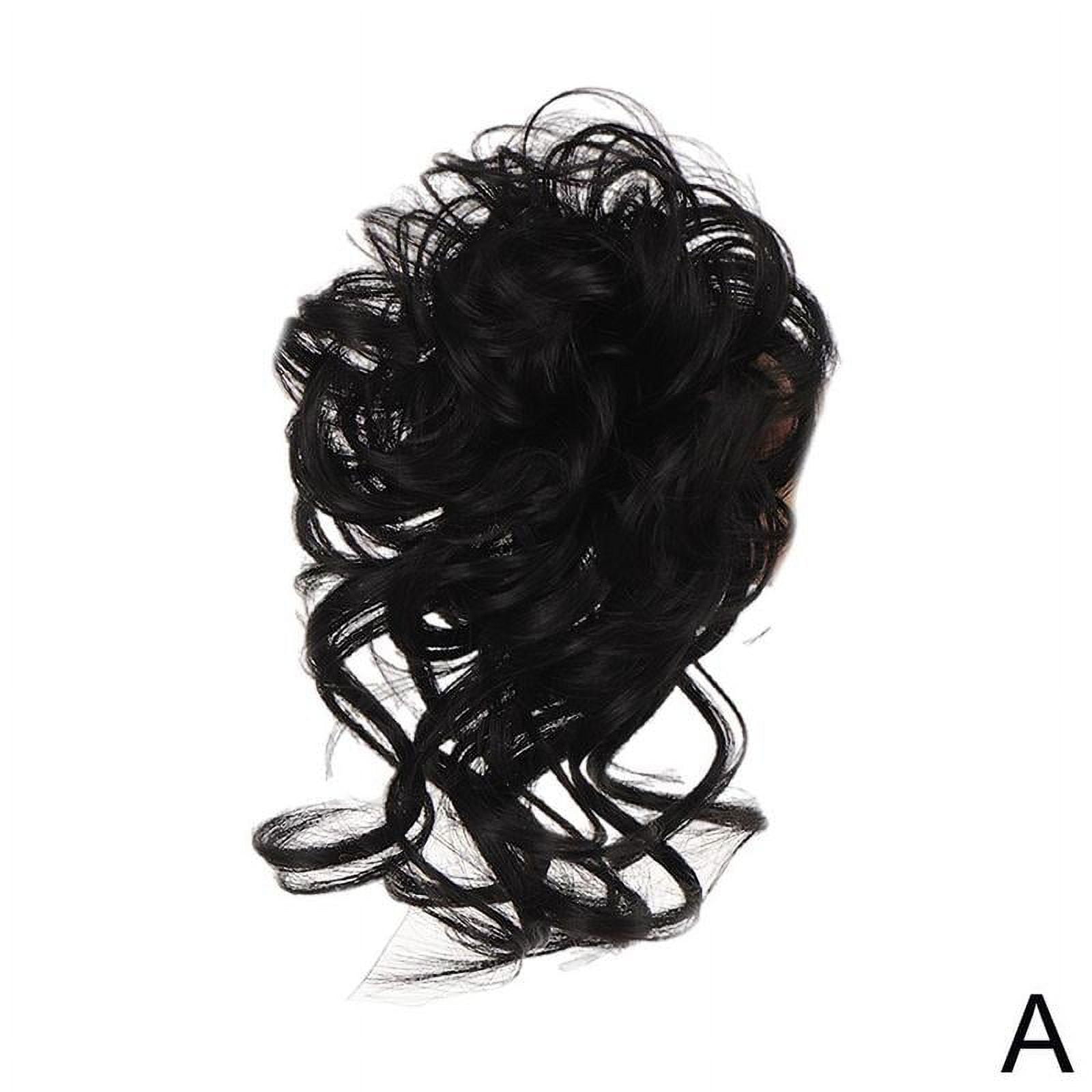 Hair Curly Extensions Hair Womens Hair Piece Chignon Bun Ponytail Messy ...