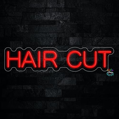 Hair Cut LED Neon Sign 27"L x 6"H #32356 - Walmart.com
