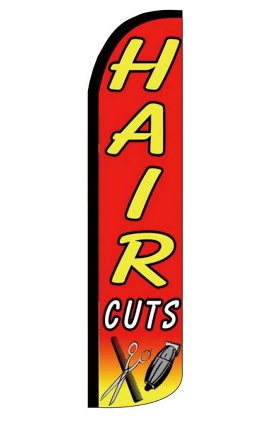 Hair Cut Windless flag Without Pole Advertisement /Business Flags ...