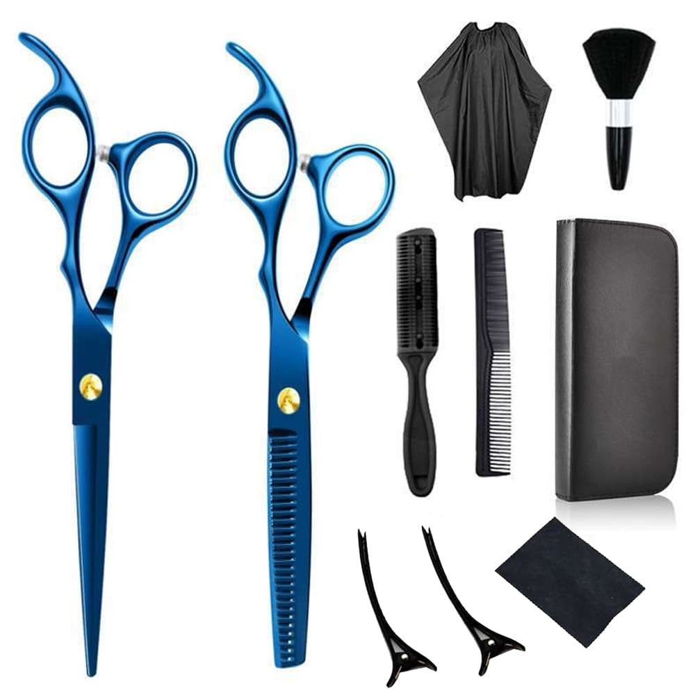 Hair Cutting Scissors，10 Pcs Hair Scissors Professional with Thinning ...