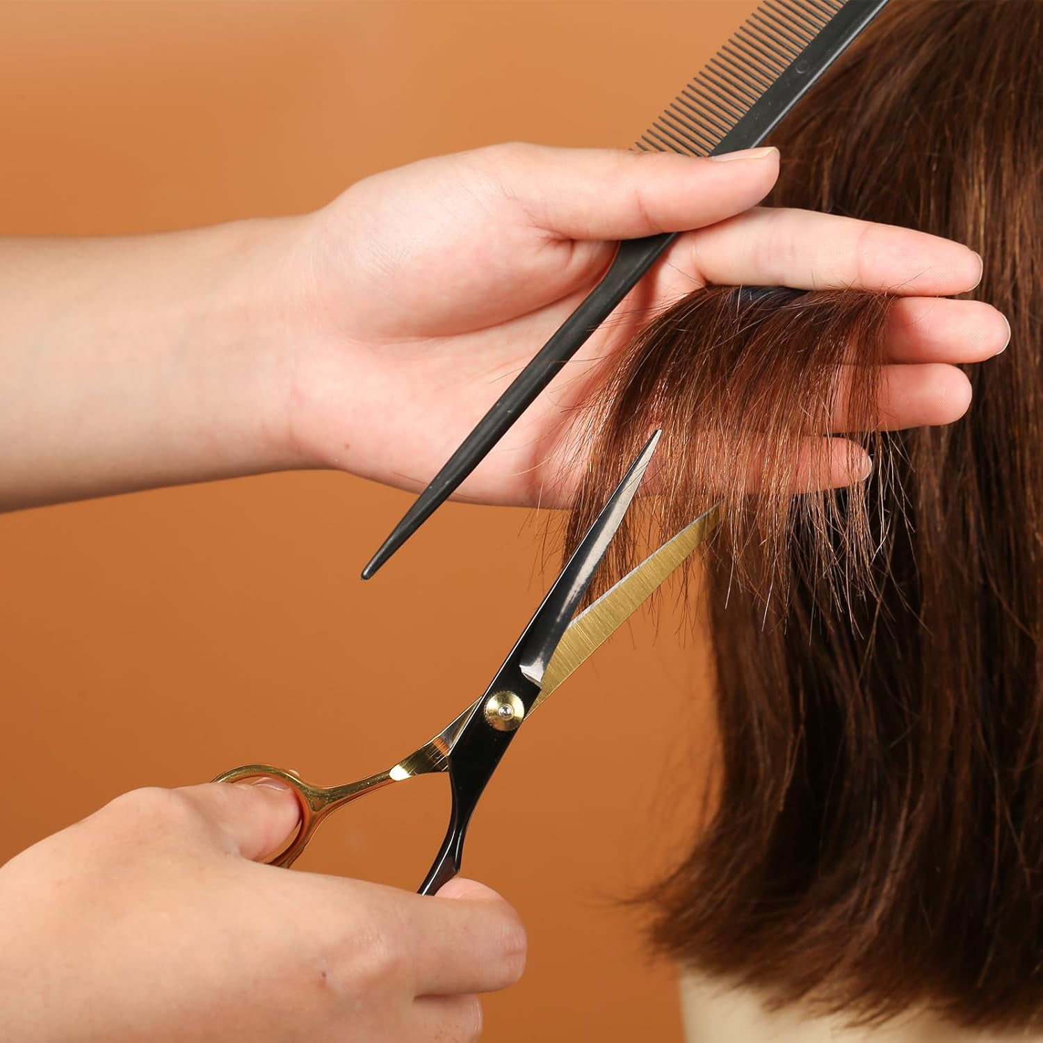 Hair Cutting Scissors Professional, Thinning Shears, Black Gold ...