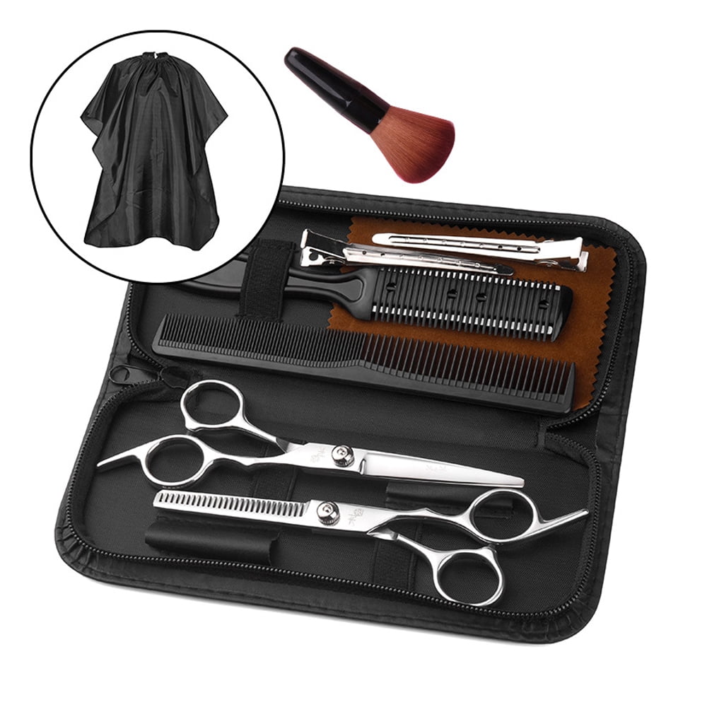 Hair Cutting Scissors Set Hairdressing Shears Kit 10 PCS Professional ...