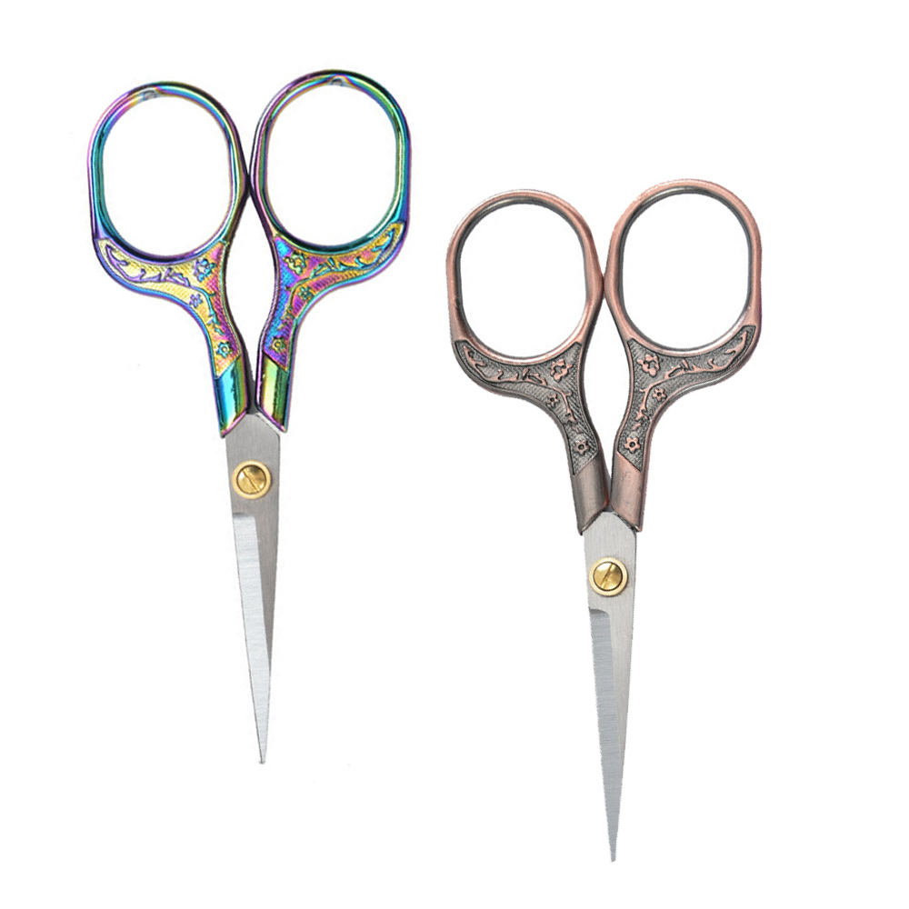 Hair Cutting Scissors Vintage Shears - 2 Pack Facial Mustache Beard ...