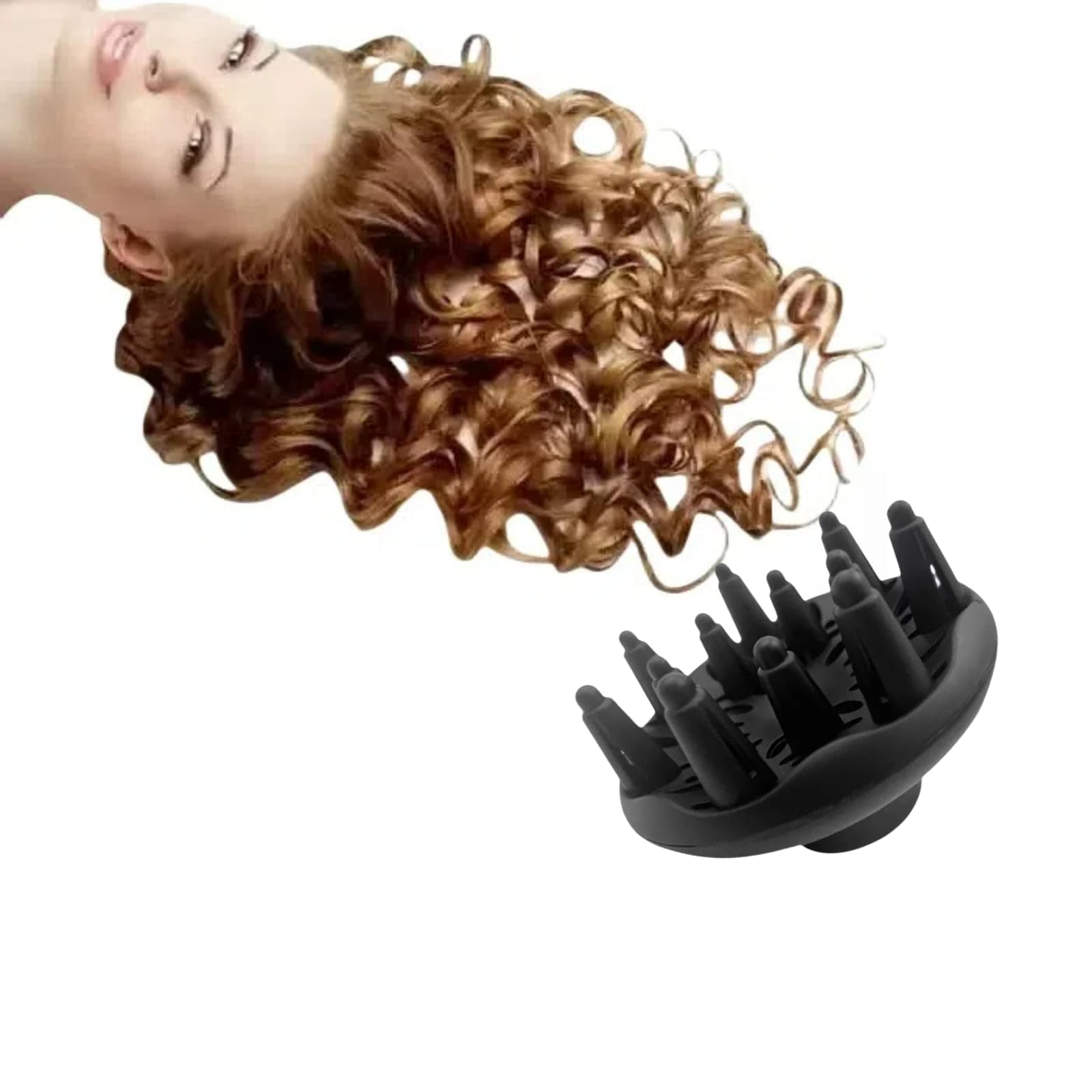 Hair Diffuser Attachment - Fits 1.65-1.8" dryers | Enhance Curls with ...