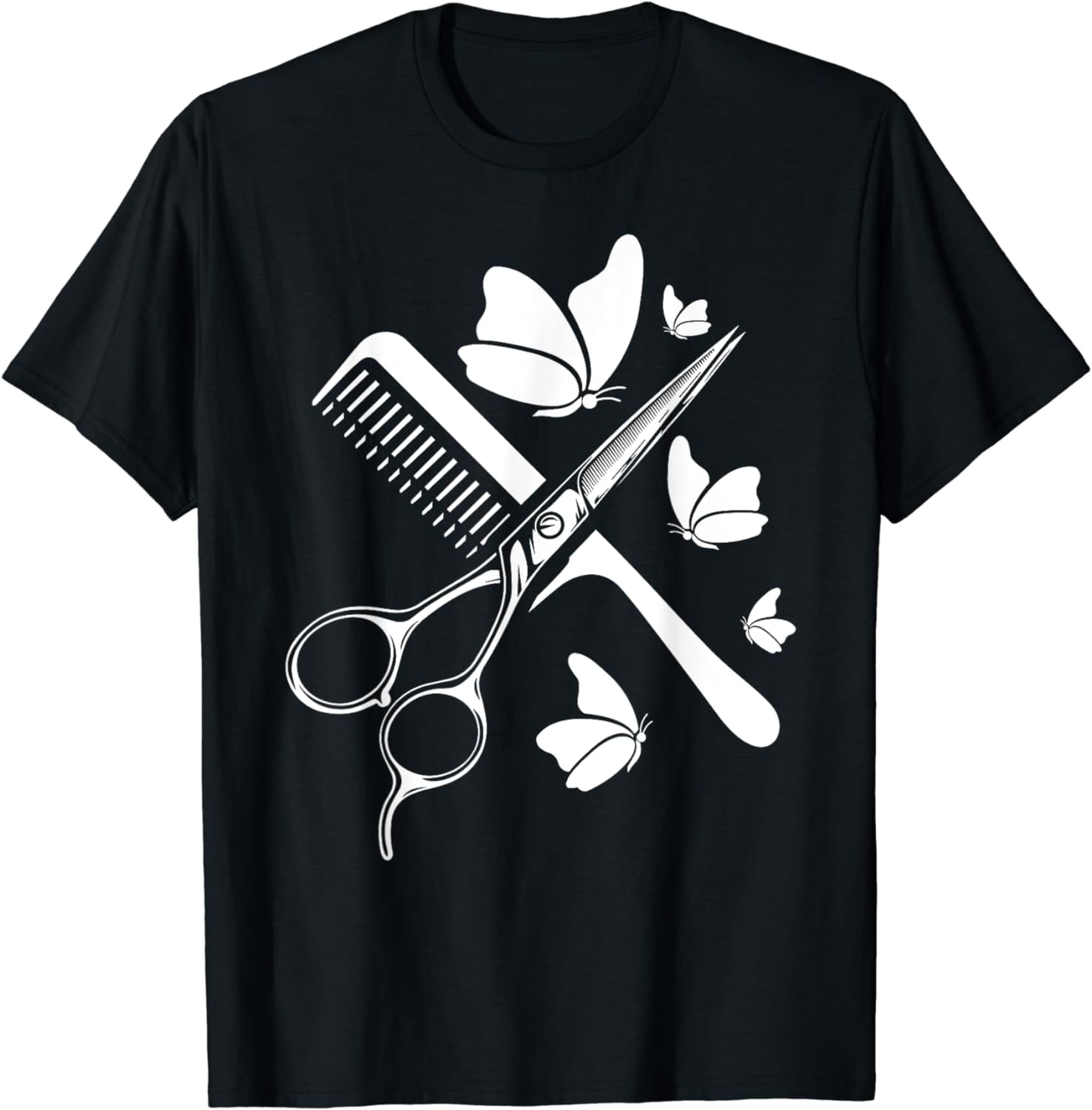 Hair-Dresser Stylist Scissors Barbers Cool Beautician Gifts T-Shirt ...