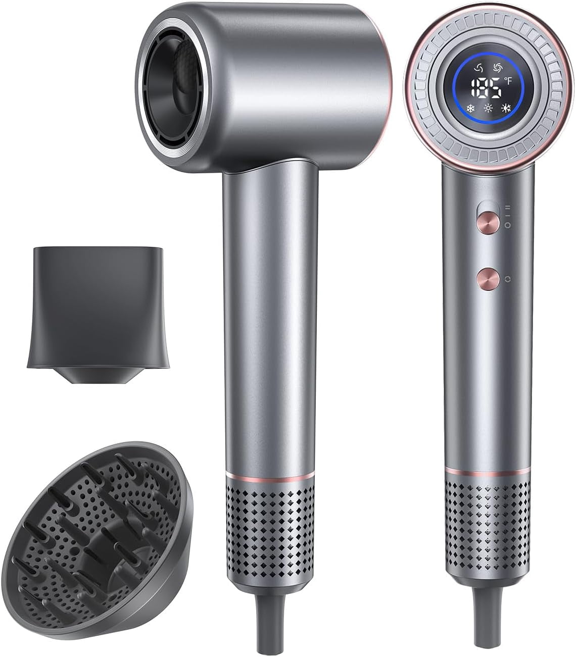 Hair Dryer,110000 RPM Brushless Negative Ionic Blow Dryer for Drying ...