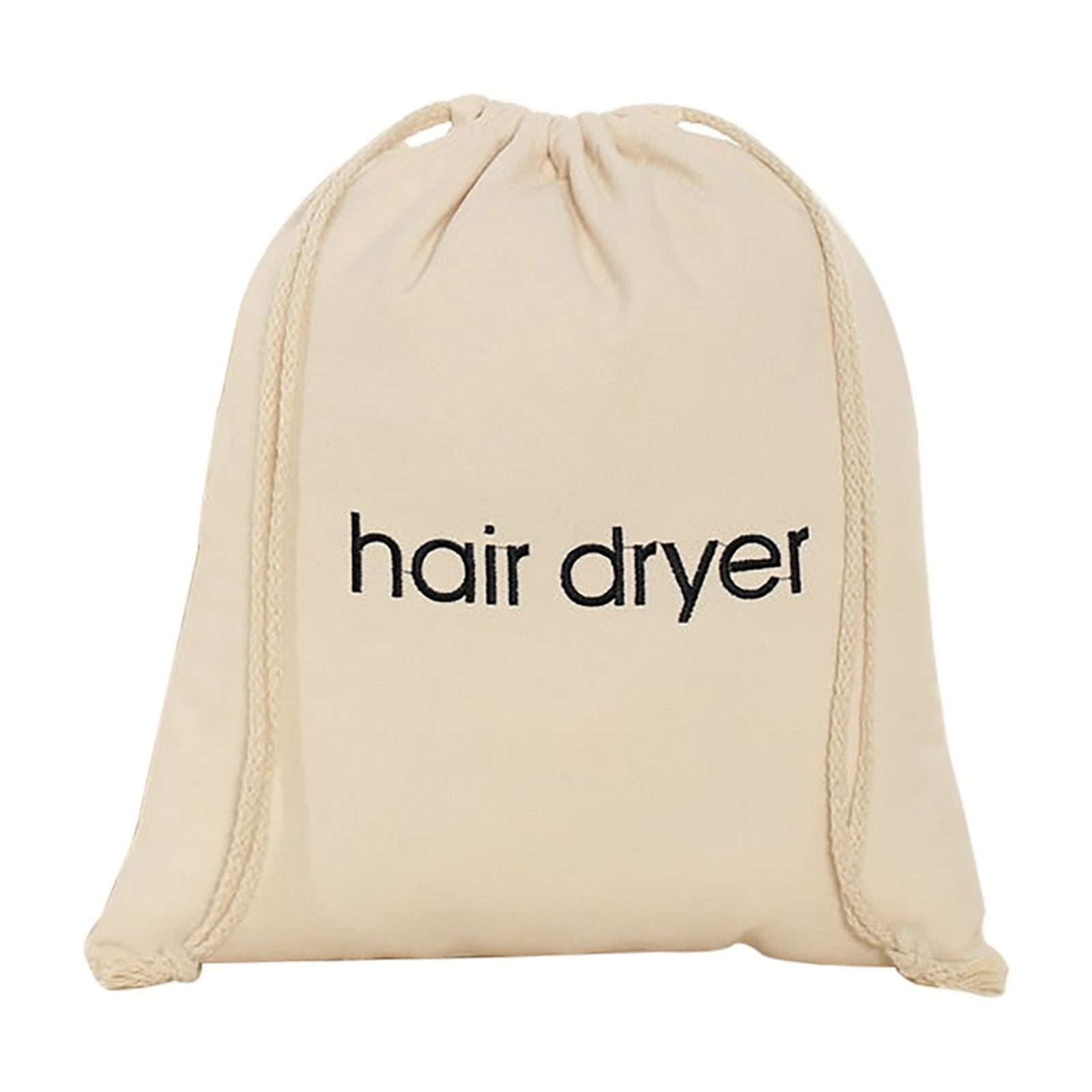 Hair Dryer Bags Storage Organizer – Beige Color – 12" x 12" Drawstring ...